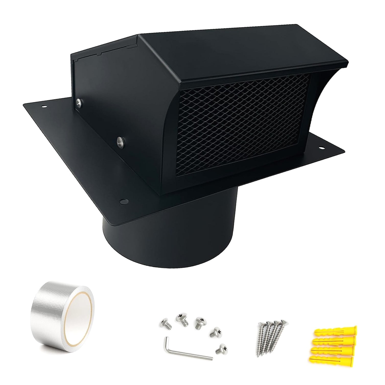 Highcool 6 Inch Dryer Vent Cover Outside, Roof Vent, Wall Vent Cover ...