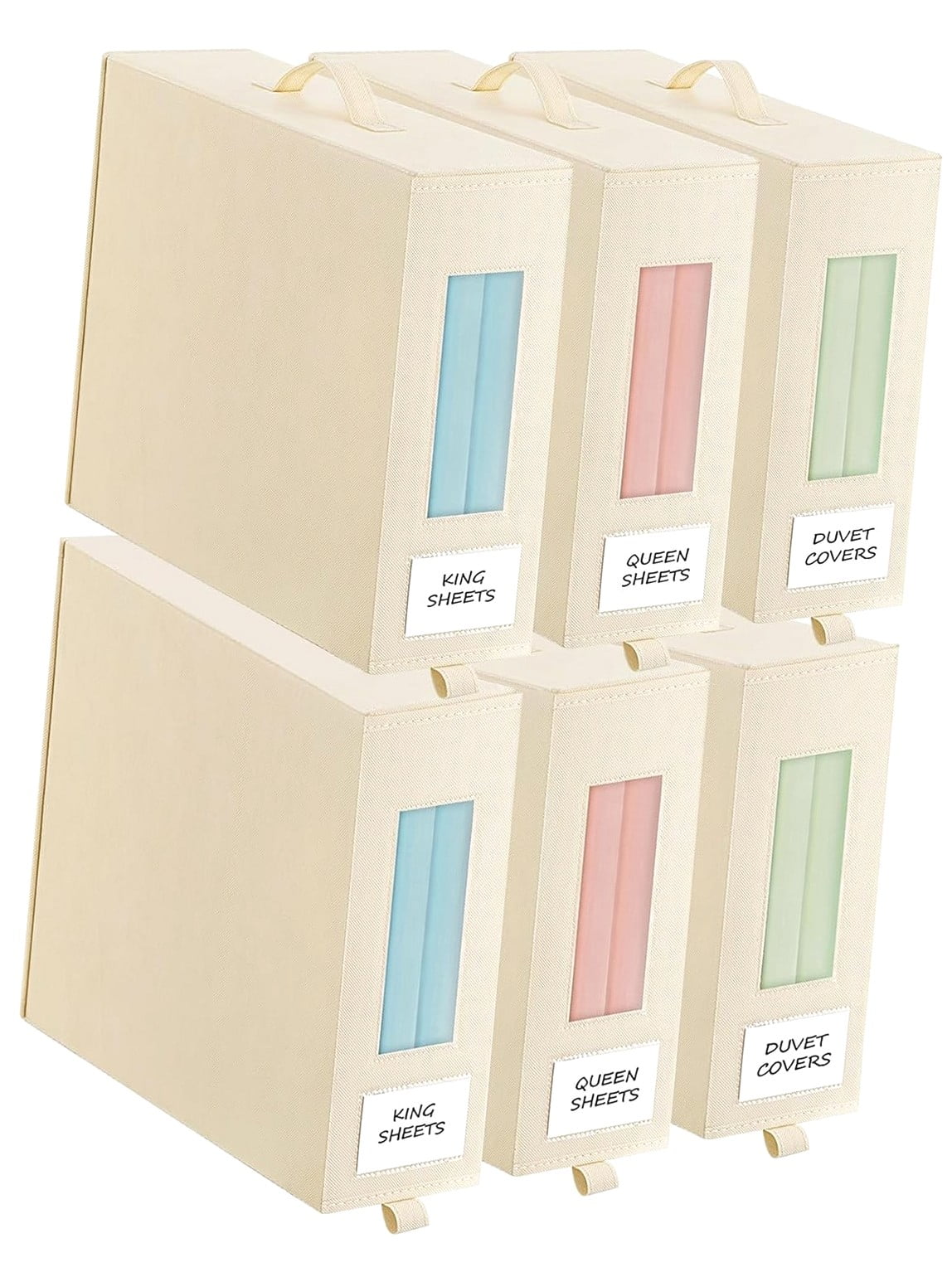 Highcool 6 Pcs Bed Sheet Organizers and Storage, Large Size Sheet Set ...