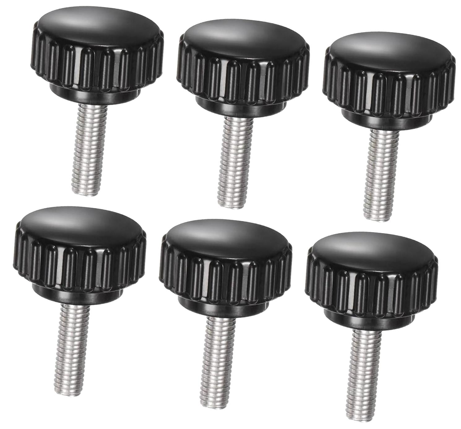 Highcool 6-Piece Knurled Clamping Knobs Set, M5 x 20mm, 304 Stainless Steel Male Thread Thumb ...