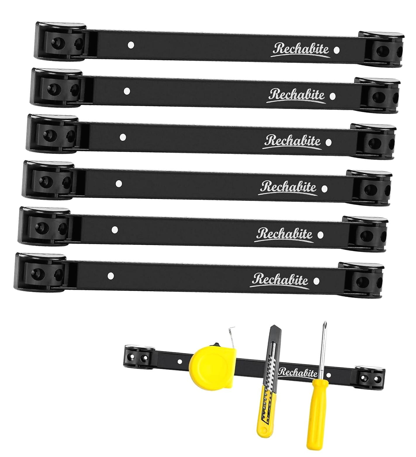 Highcool 6 Pieces 12" Magnet Tool Holder Strip, Bla Magnet Bar, Metal ...