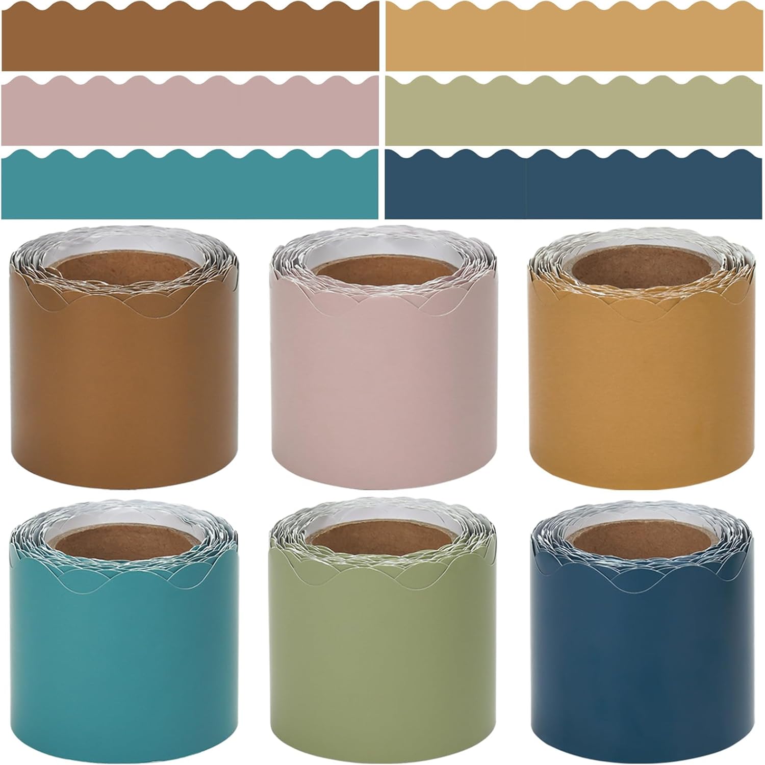 Highcool 6 Rolls Classroom Bulletin Borders, 196.8 ft Die Cut Border ...