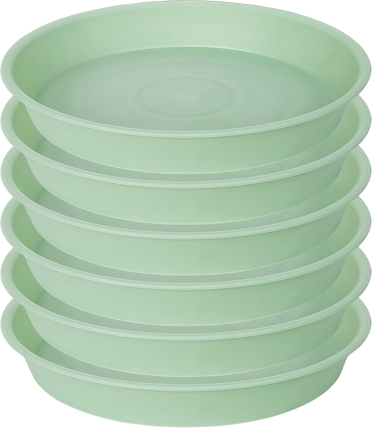 Highcool 6-pack of 10-inch blue plant saucers, round plastic plant ...