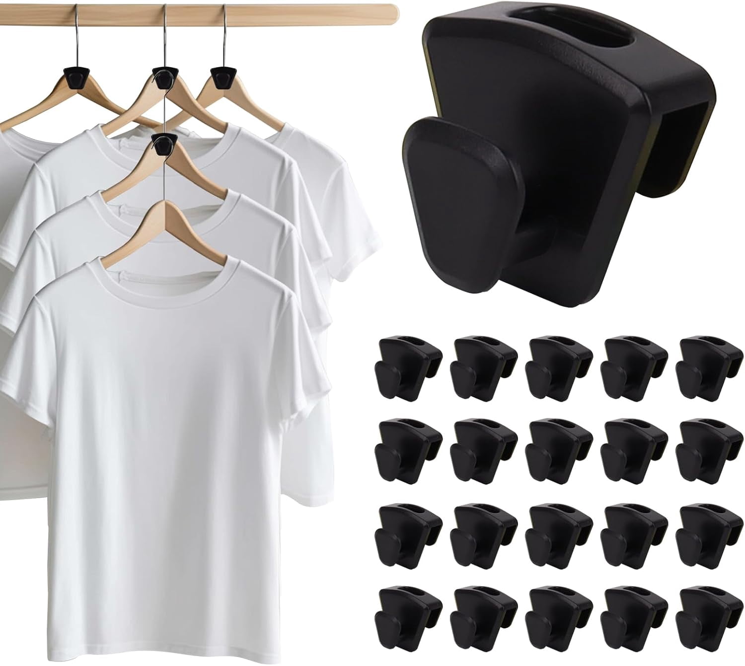 Highcool 60 Pack Saving Hanger Connectors, Plastic Triangle Hangers ...