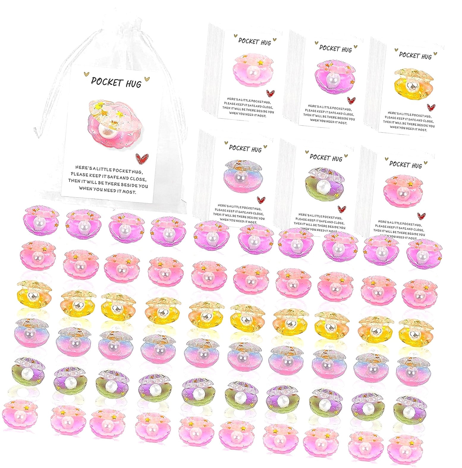 Highcool 60 Sets Pocket Hug Token Bulk Encouragement Small Thank You ...