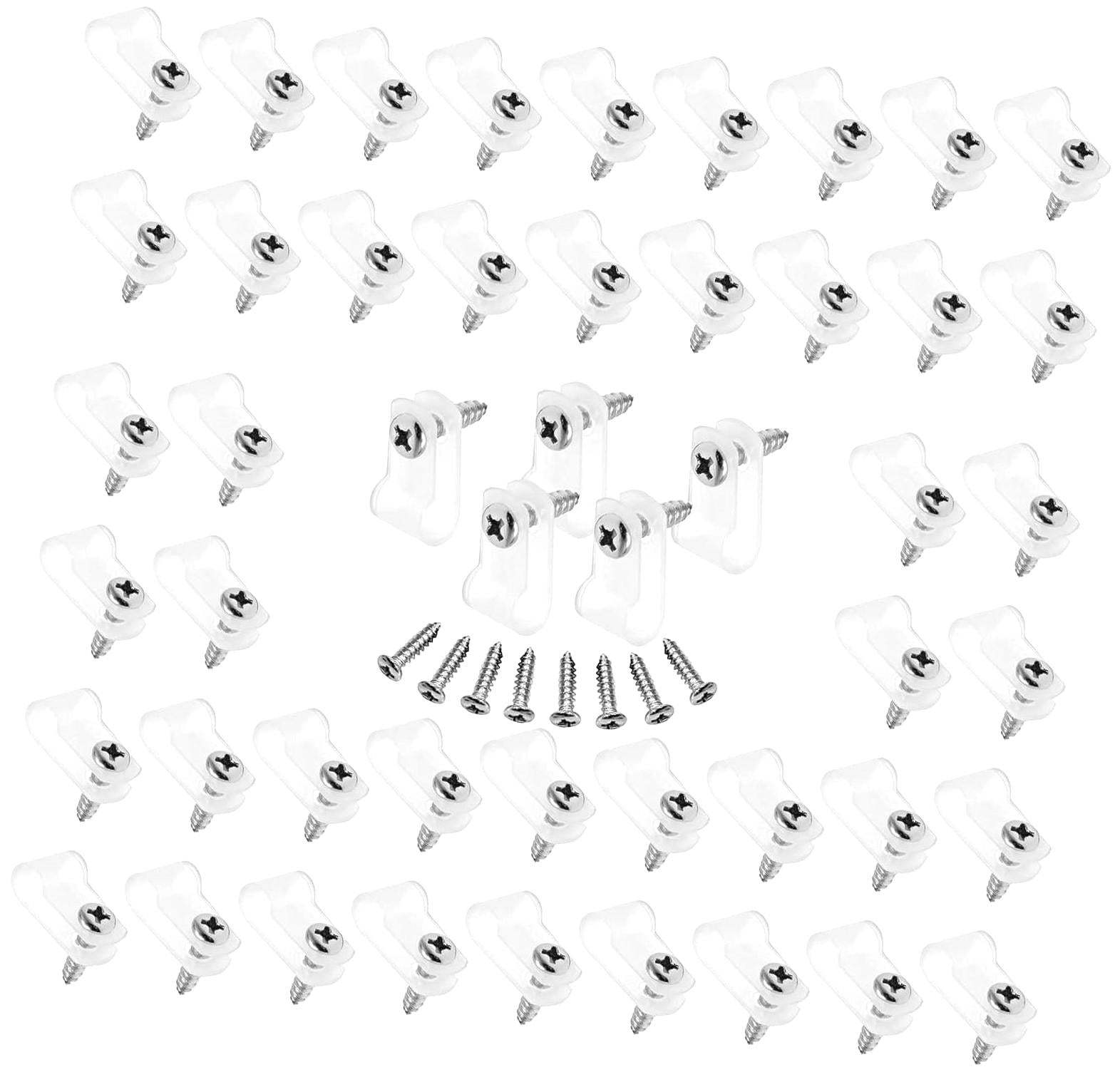 Highcool 60pcs 1/4 Inch Nylon Cable Clamps, R-Type Wire Cable Clips ...