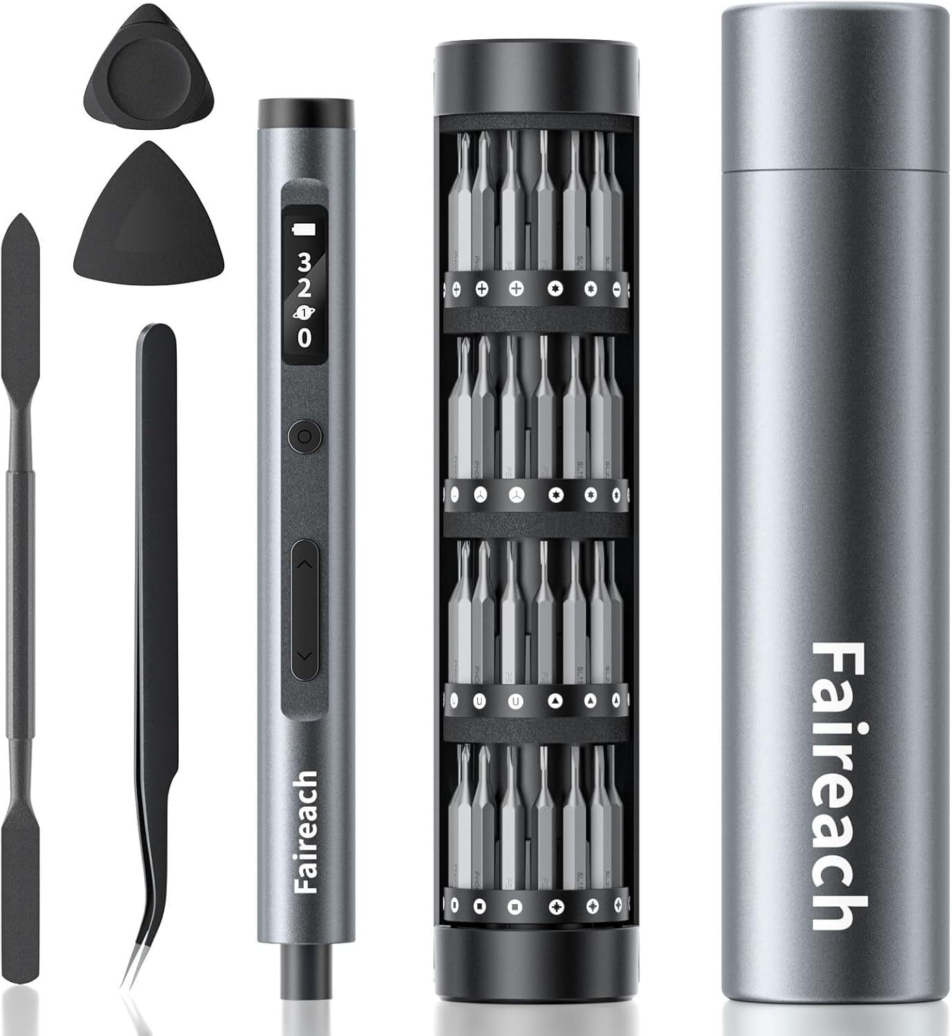 Highcool 65-IN-1 Mini Electr Screwdriver Cordl, 500mAh Precision Screwdriver Magnet Bits Set ...