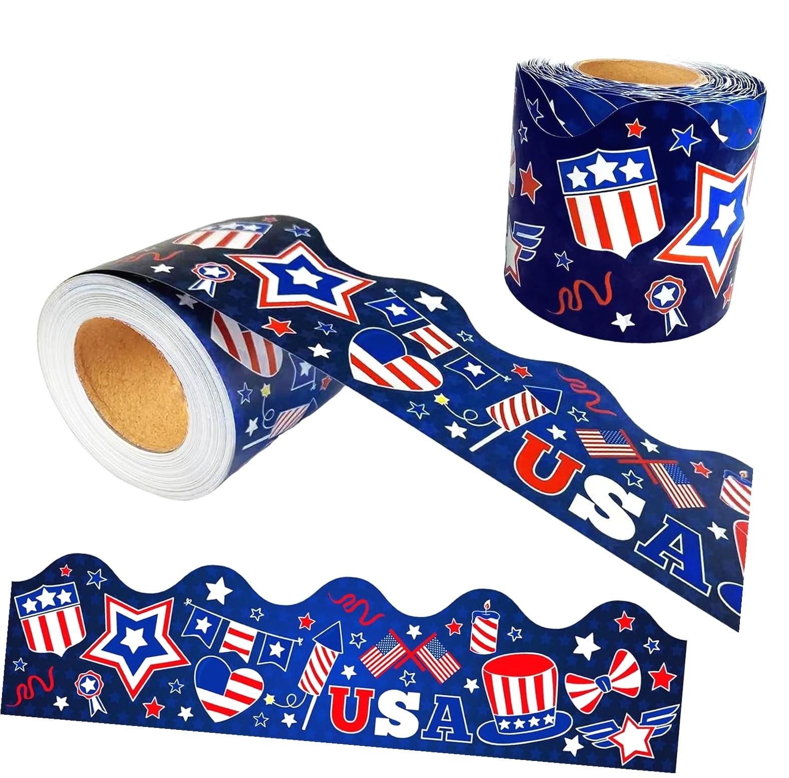 Highcool 69 Feet Patriotic Bulletin Board, Border Independence Day ...