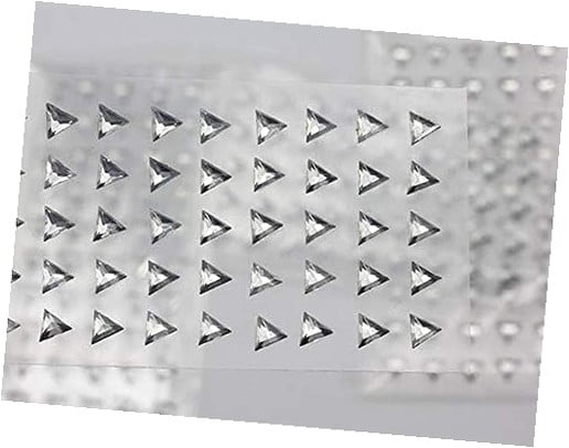 Highcool 6mm LQ01 Triangle Acrylic Rhinestones Plastic Face Stick Body ...