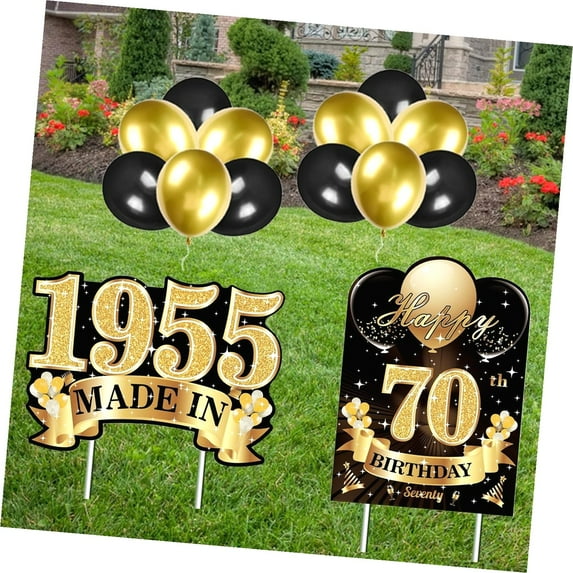 Highcool 70th Birthday Decorations for and , Happy 70th Birthday Yard ...
