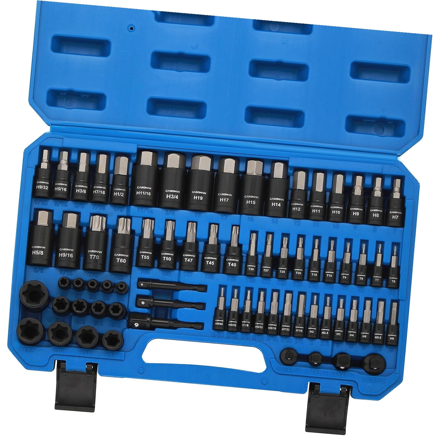 Highcool 71-Piece Master Bit Set, 1/4", 3/8", 1/2" Drive, Metric/SAE ...
