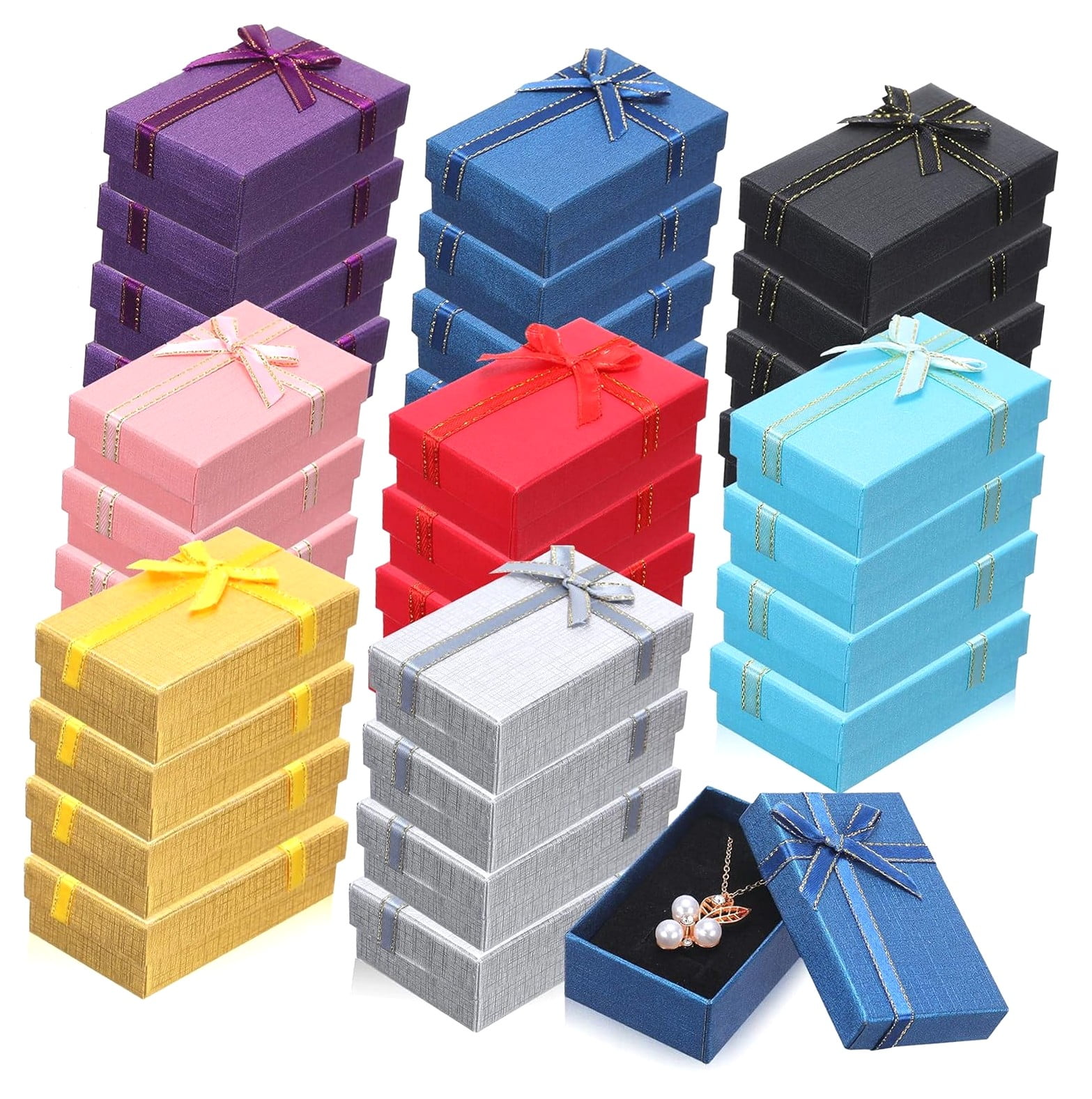 Highcool 72 Pcs Jewelry Boxes Set, Small Jewelry Boxes with Inserts ...