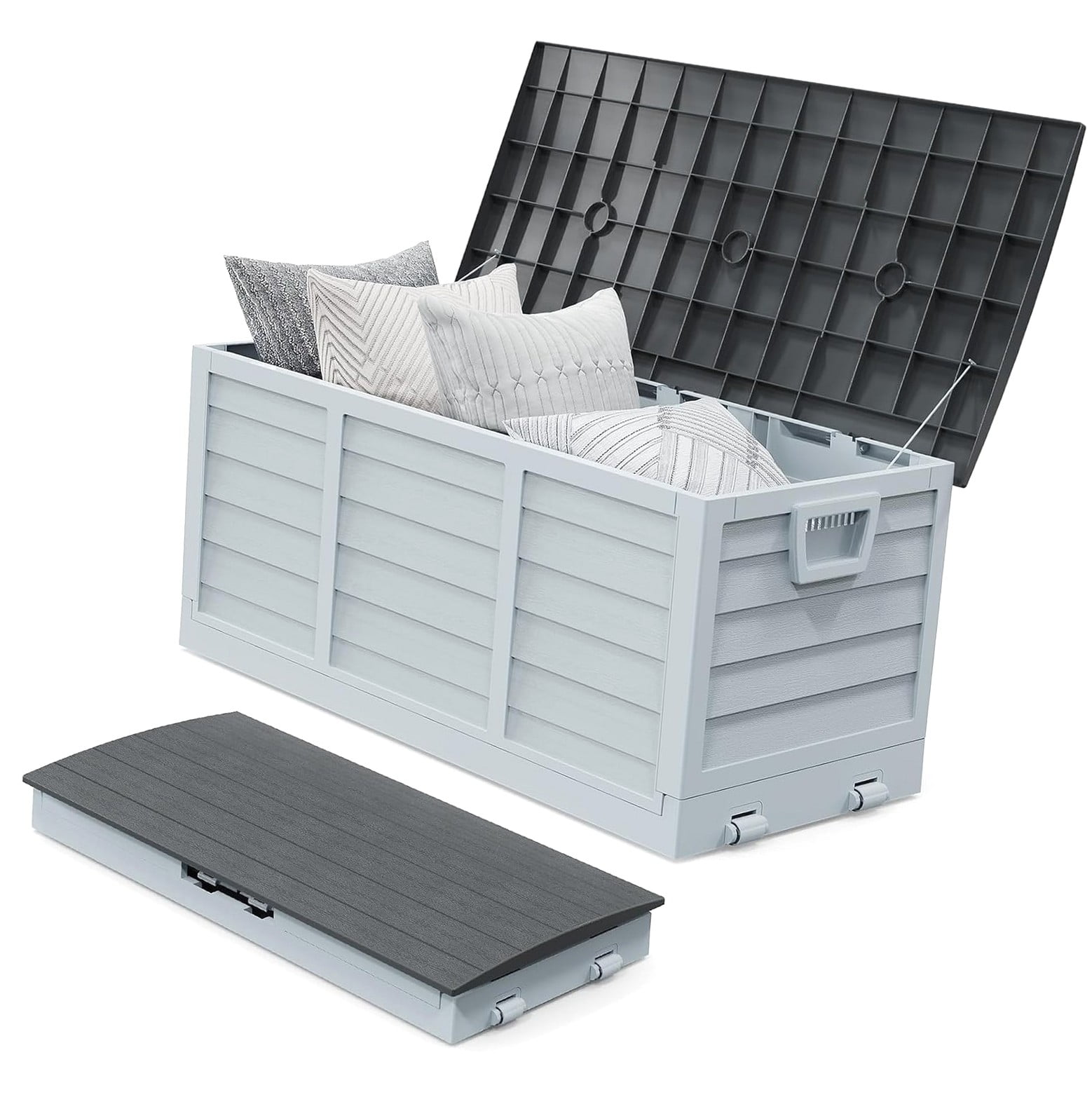 Highcool 75 Gallon Collapsible Storage Box, -to-assemble Plastic ...