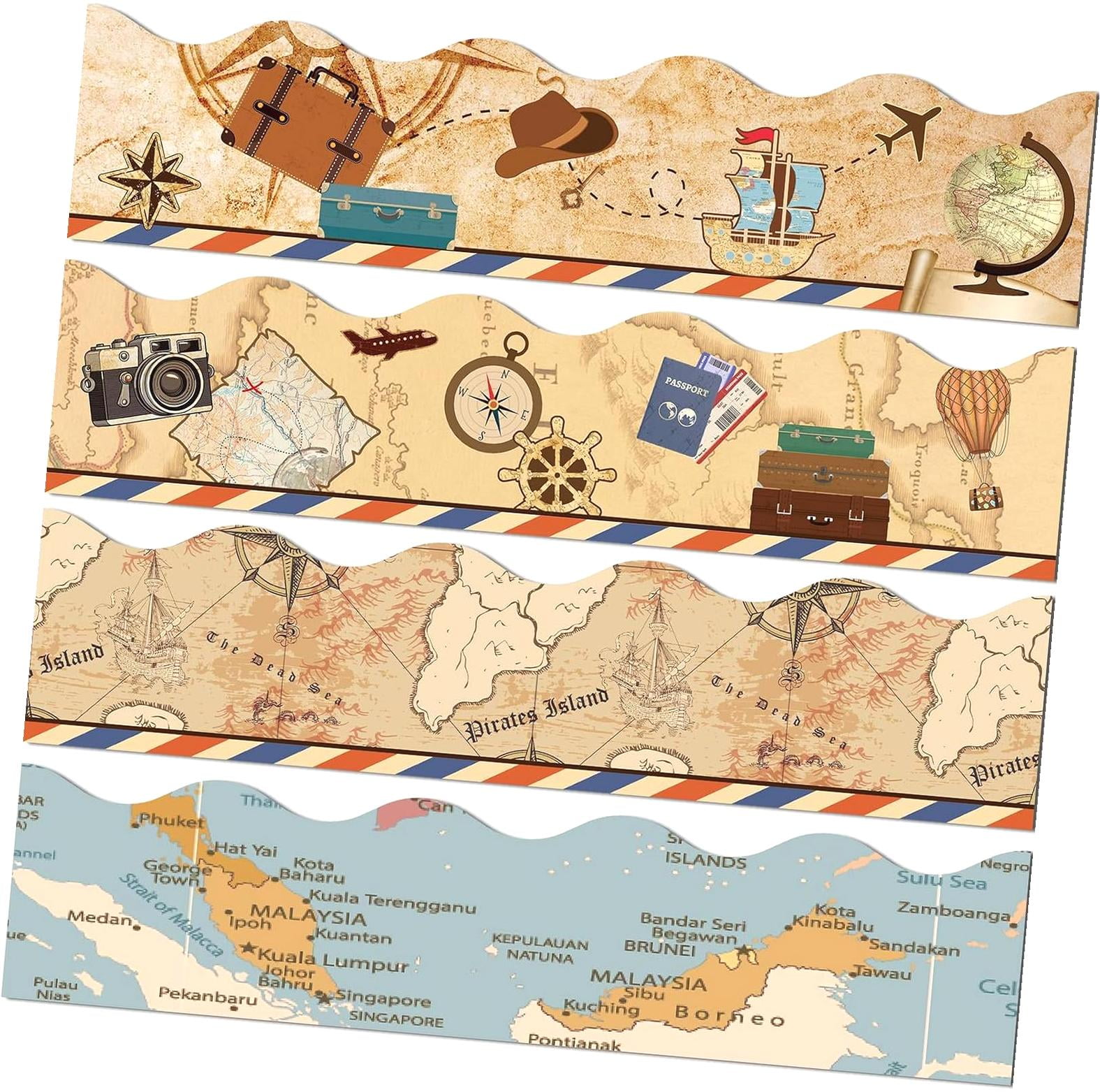 Highcool 78.7ft Travel The Map Bulletin Board Edge Let's Explore ...