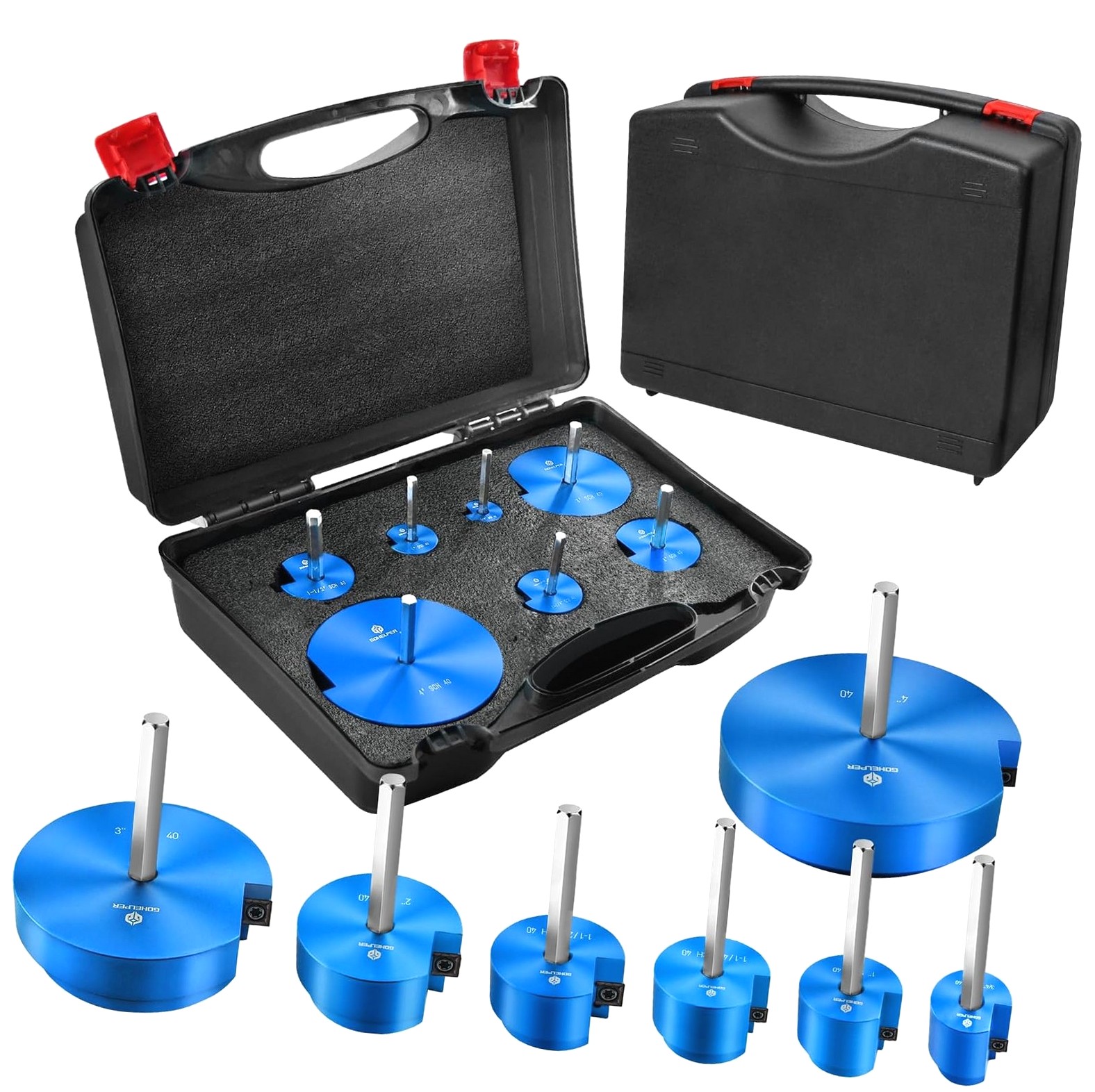 Highcool 7Pcs Pipe Reamer Kit With 3/4inch, 1inch, 1-1/4inch,1-1/2inch ...