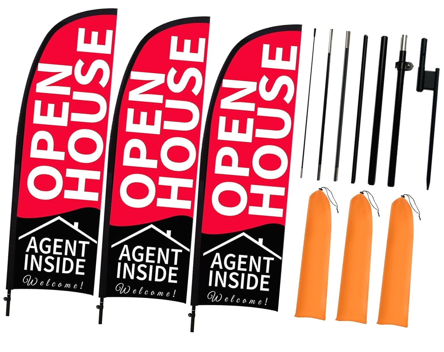 Highcool 8.2 ft Flags Signs for Estate Agents Advertising Supplies ...