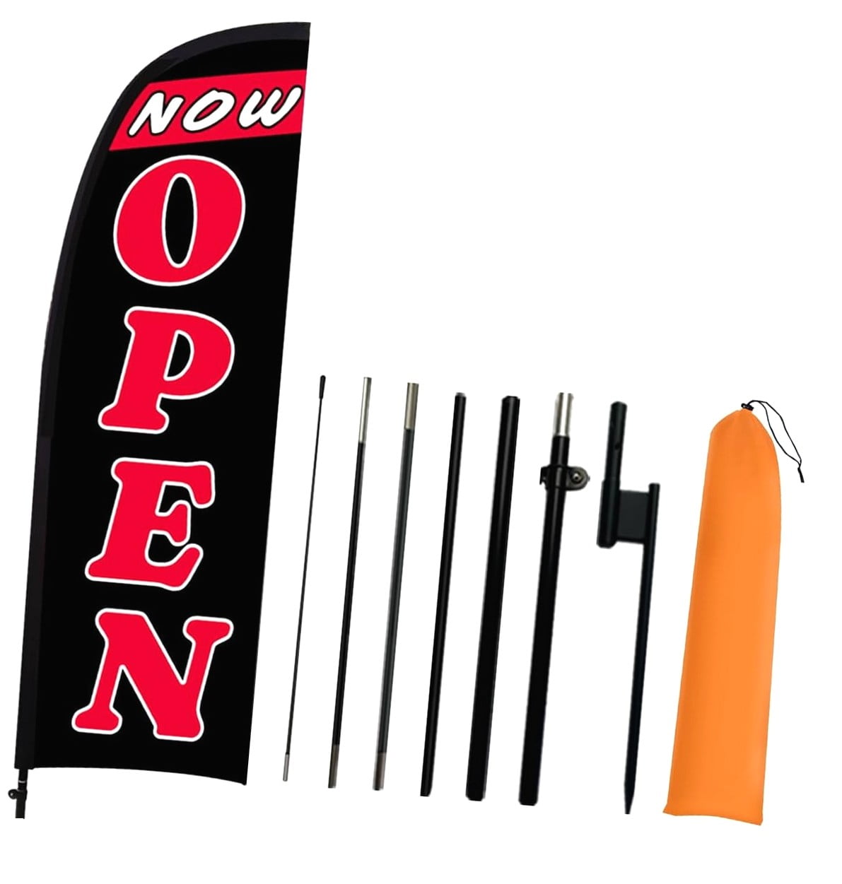 Highcool 8.2 ft Now Open Flags Signs for Grand Opening Banner ...