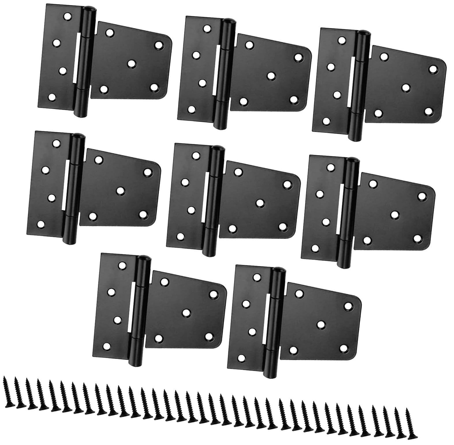 Highcool 8 PCS 3.5 Inch Gate Hinges, Square Barn Hinges, Shed Door ...