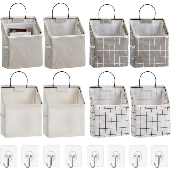 Highcool 8 Pack Wall Hanging Storage Bags, Wall Hanging Organizer ...