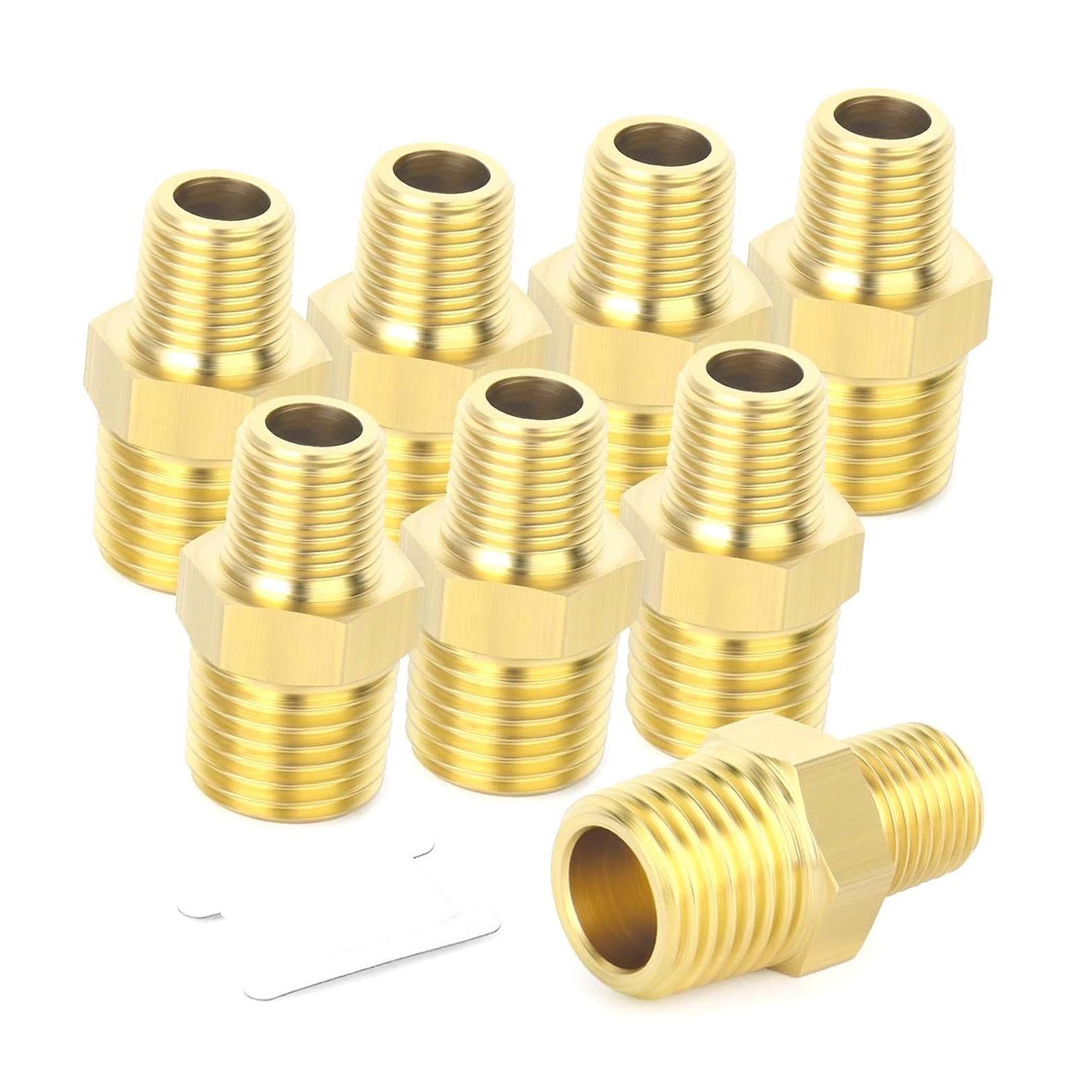 Highcool 8-Piece Pipe Fitting Set, Reducer Connector, Hexagonal Nipple ...