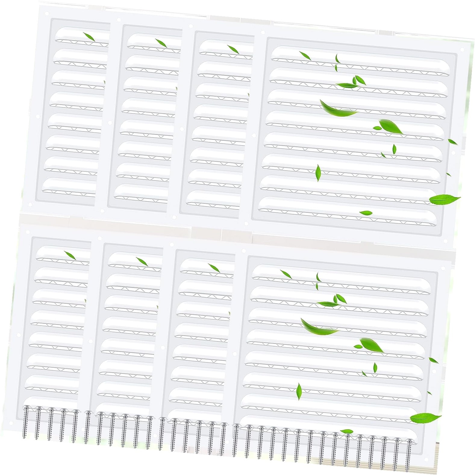 Highcool 8 Pieces 10x10 Inch Aluminum Gable Vents, Attic Vents Metal ...