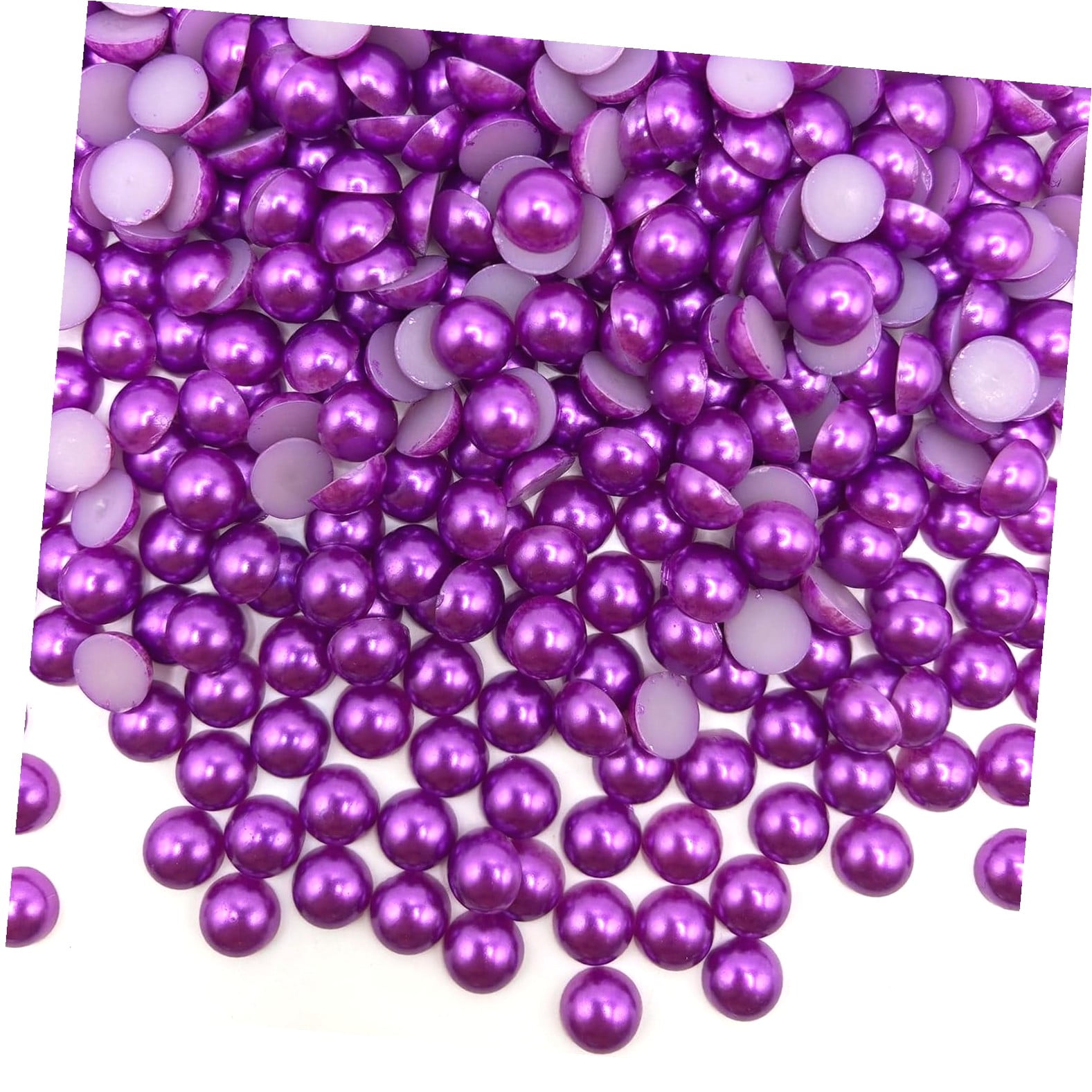 Highcool 800PCS Flat Backed Pearls for Crafts, 8mm Half Round Pearls ...