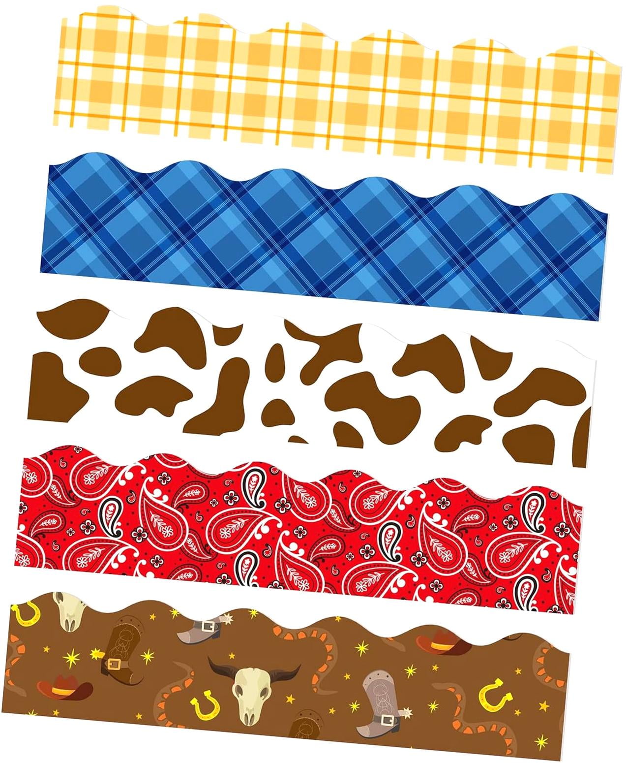 Highcool 80Pcs Western Style Bulletin Board Borders with Bandana and ...