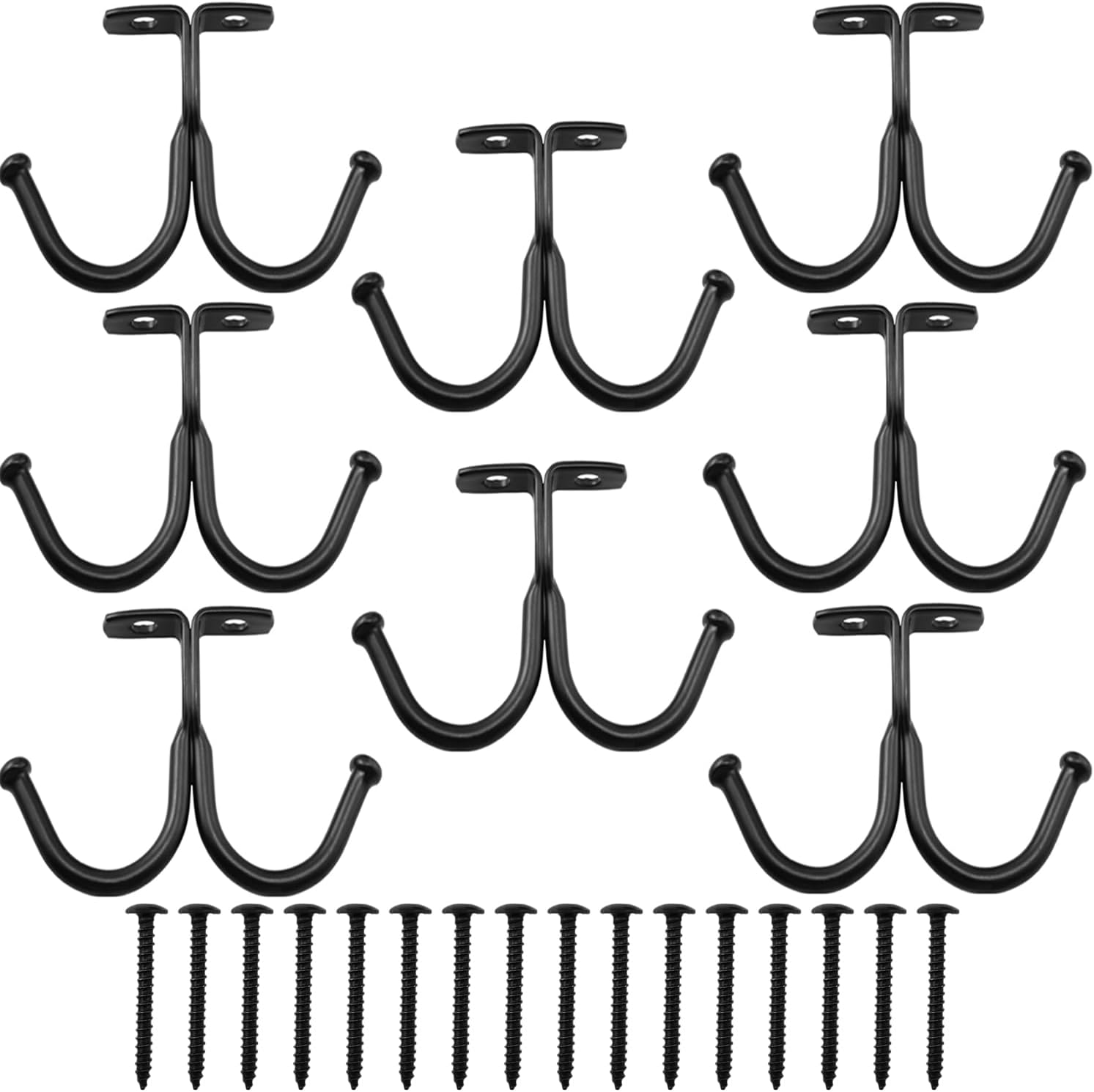Highcool 8PCS Double Hooks Ceiling Hooks Hanging Clothes Double Hooks ...