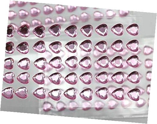 Highcool 8mm LQ03 Heart Acrylic Rhinestones Plastic Face Stick Body ...