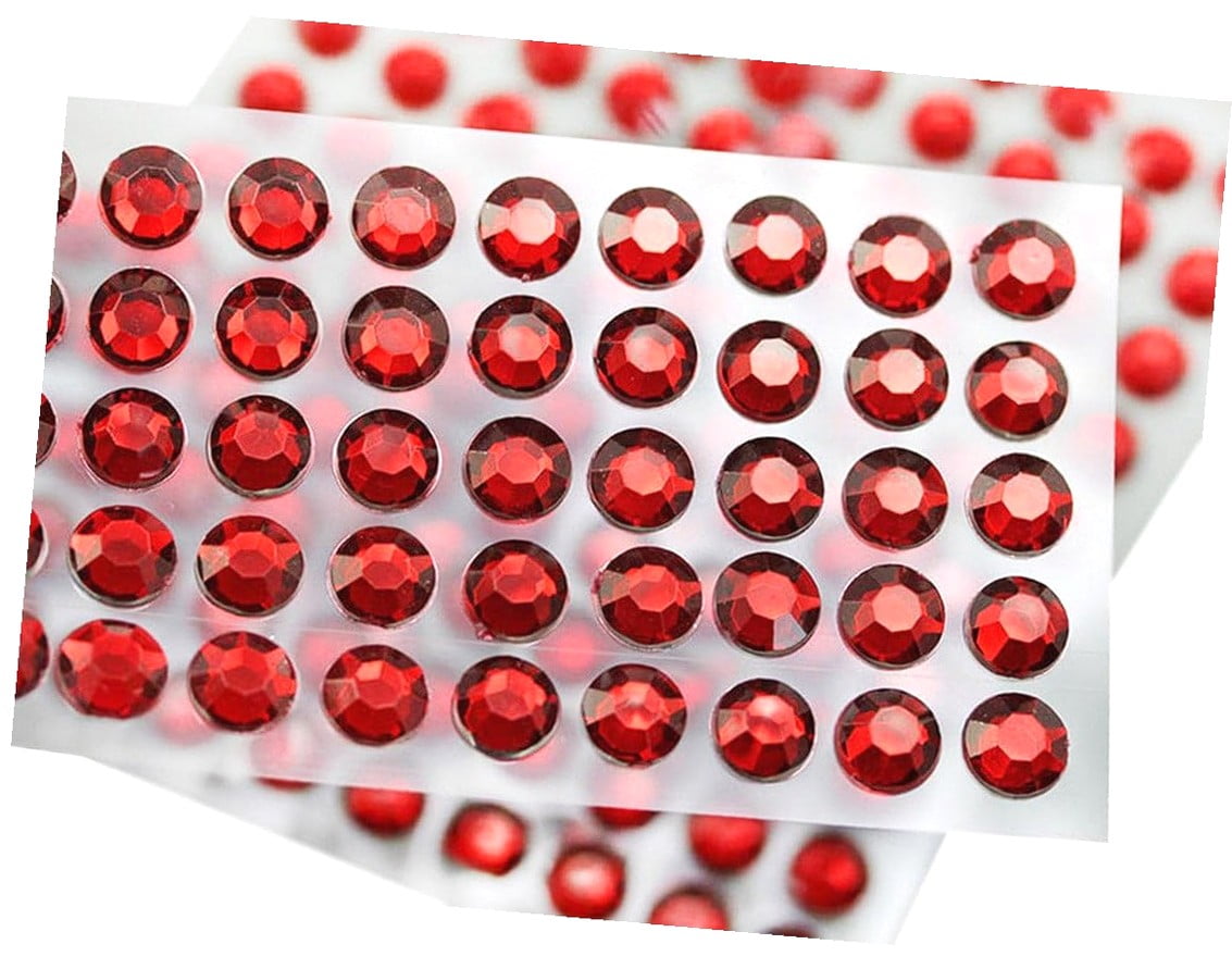 Highcool 8mm SS40 Red Acrylic Rhinestones Plastic Face Stick Body ...