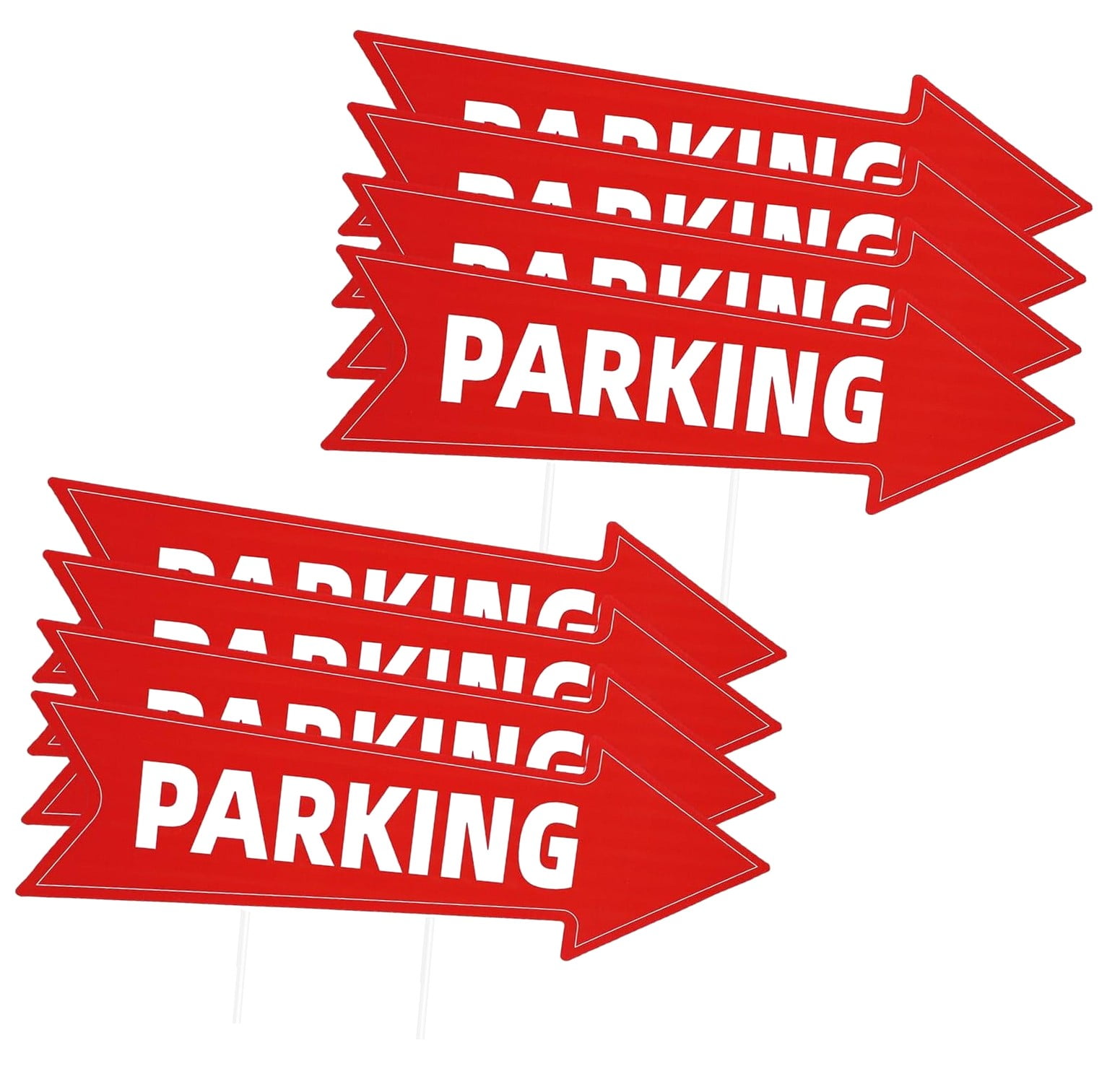 Highcool 8pcs Event Parking Signs with Stakes, 6 inch Double Sided Car ...