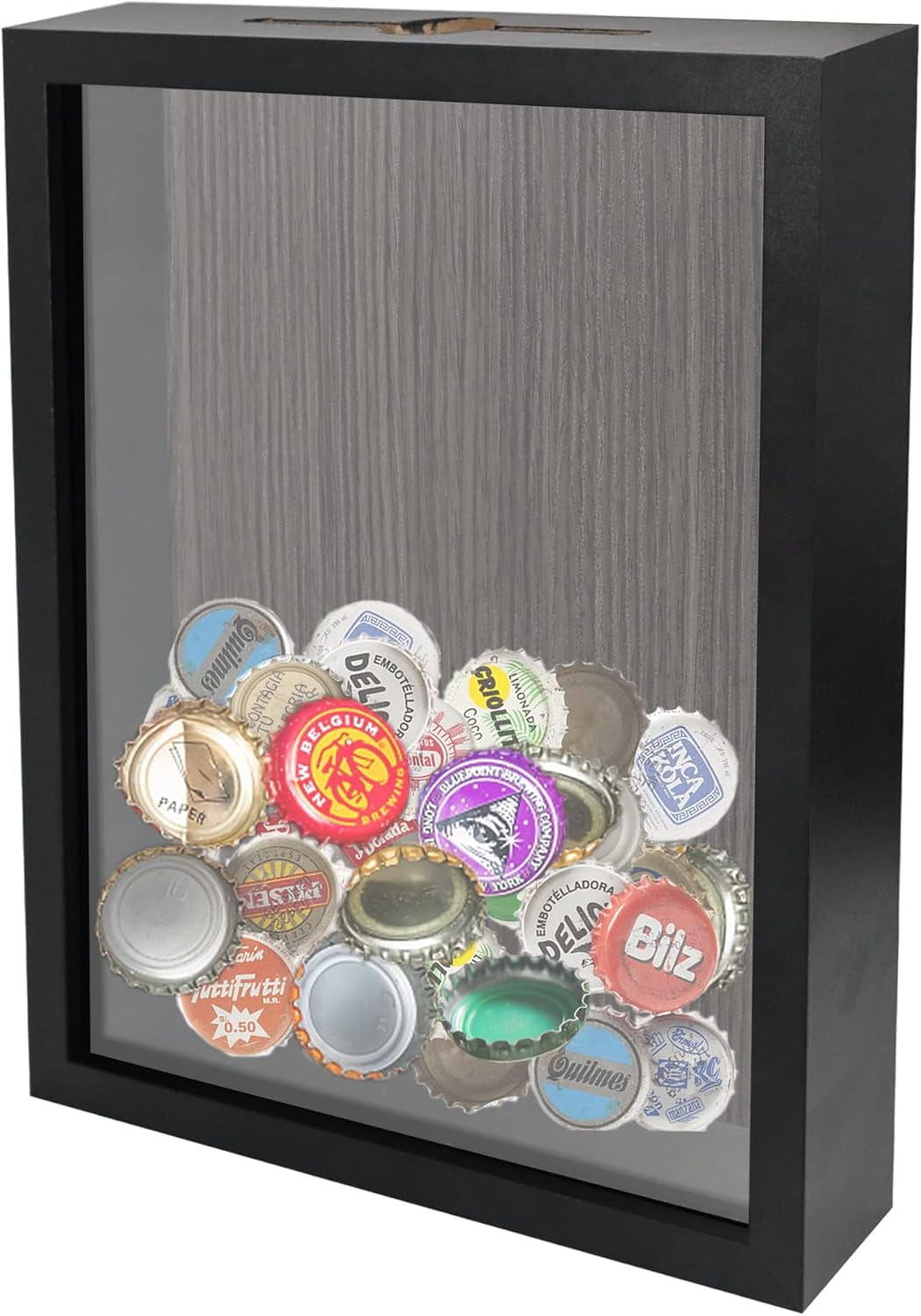 Highcool 8x10 Top Loading Shadow Box Frame with, Wood Display Case with ...