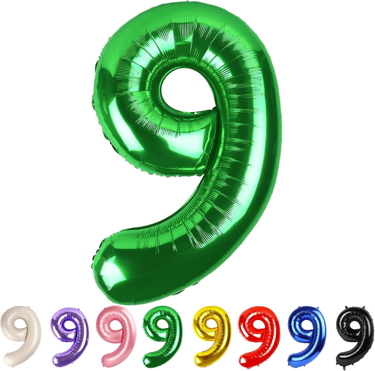 Highcool 9 Balloon Numbers Birthday Decorations for Women Men, Number 9 ...