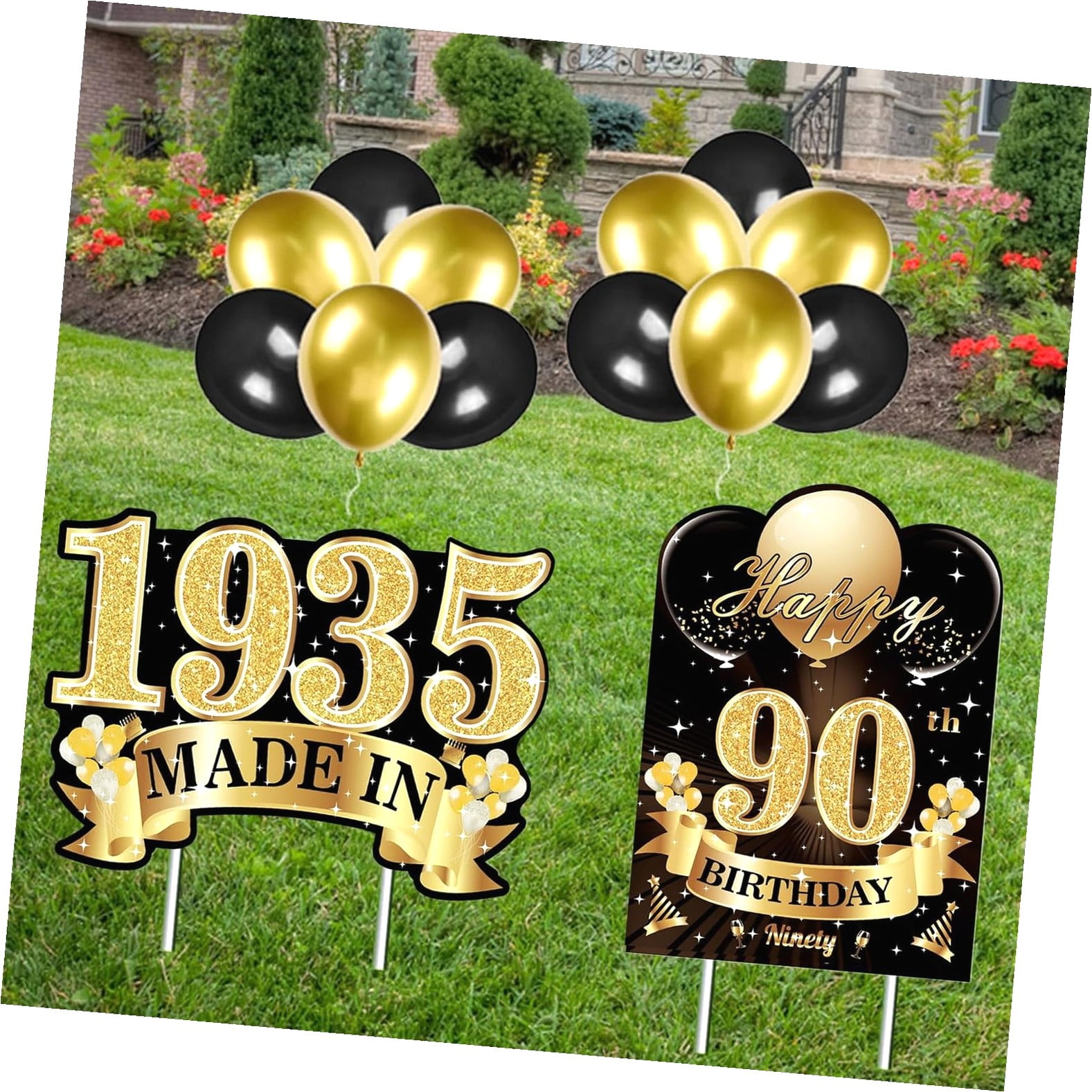 Highcool 90th Birthday Decorations for , and Happy 90th Birthday Yard ...