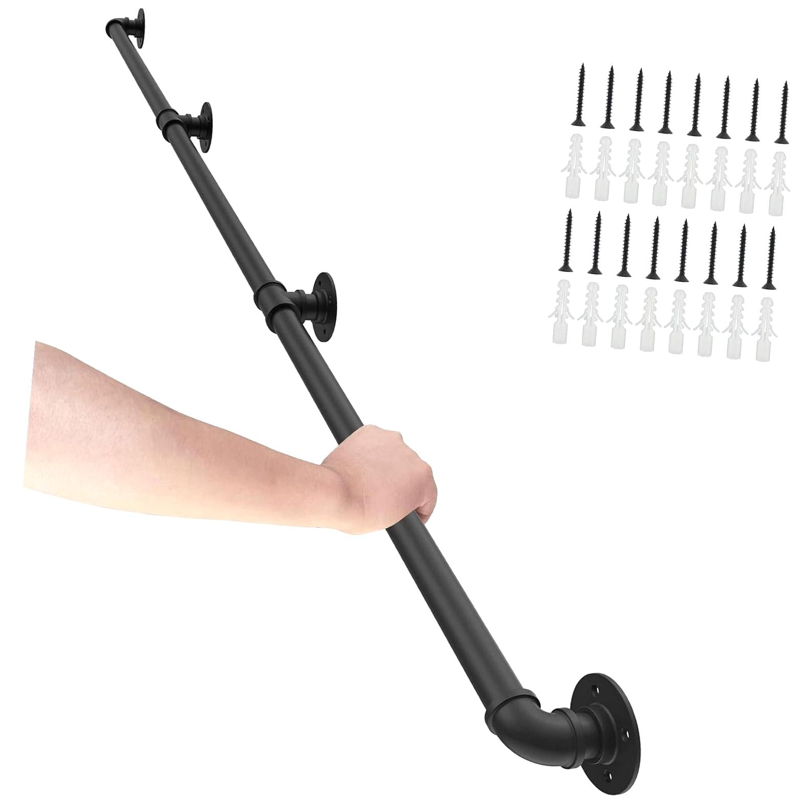 Highcool 9Feet Industrial Pipe Stair Handrail, staircase railing for ...