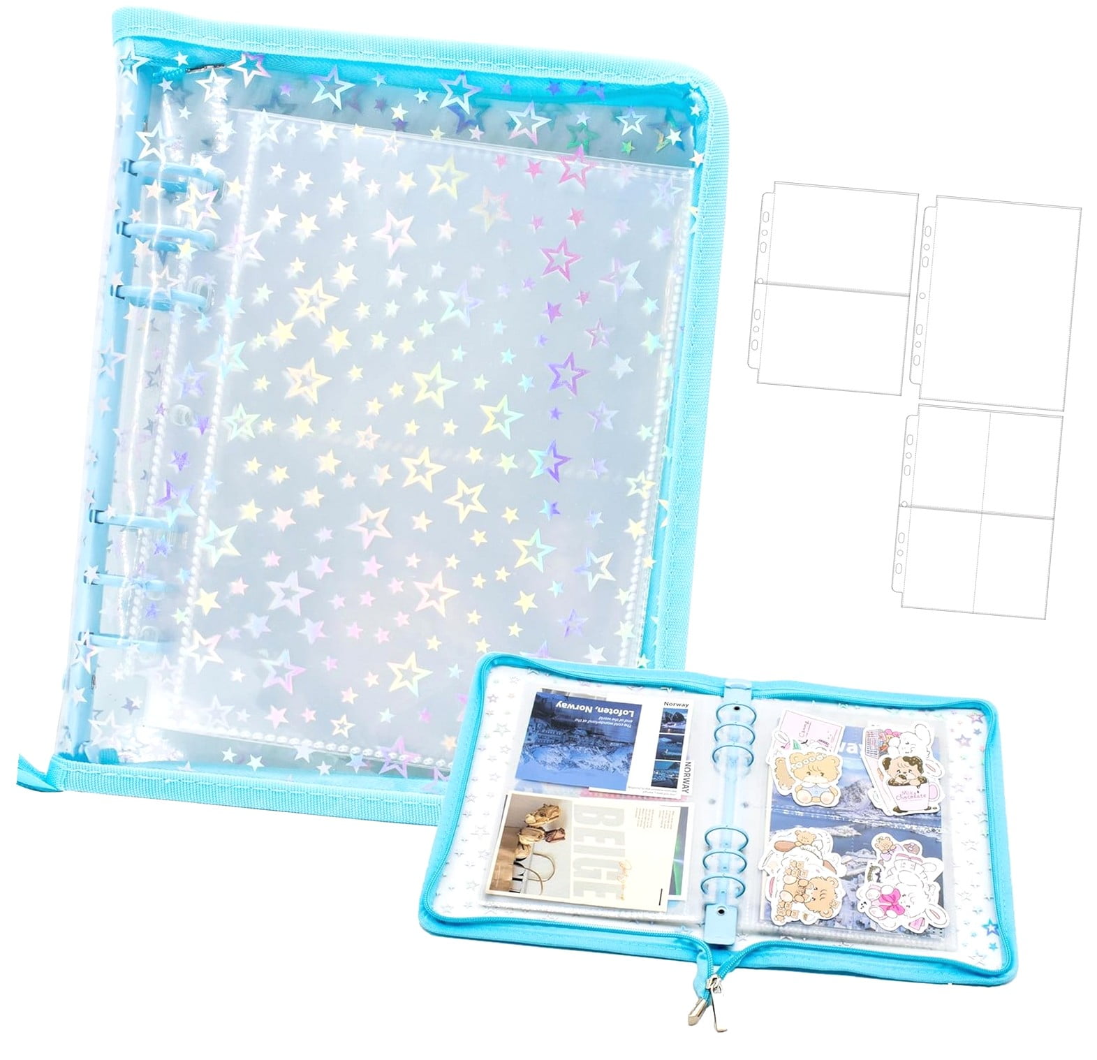 Highcool A5 Sticker Organizer Binder with Zipper Closure, Sticker ...