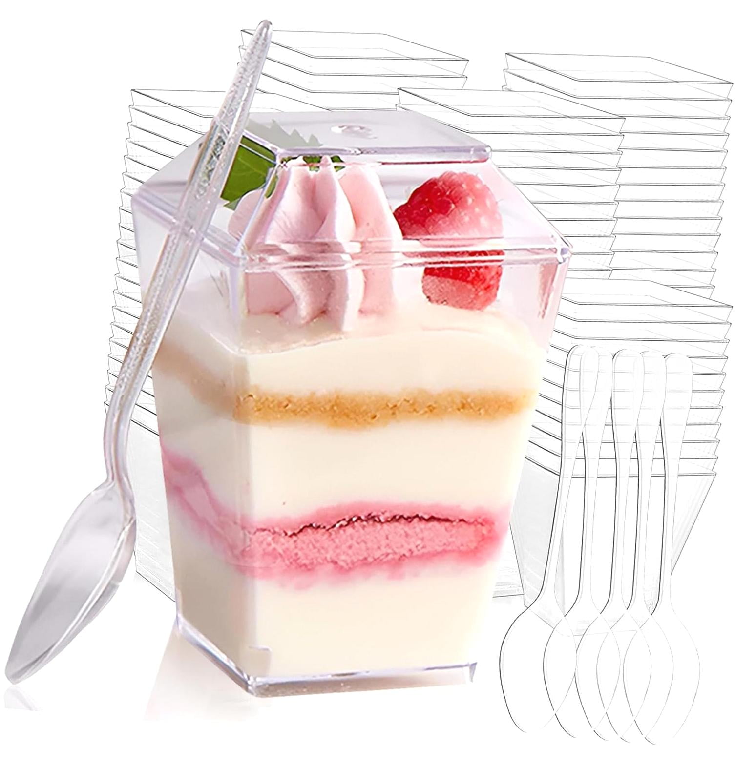 Highcool AAR | 50-Count 5 oz Plastic Dessert Containers with , Yogurt ...