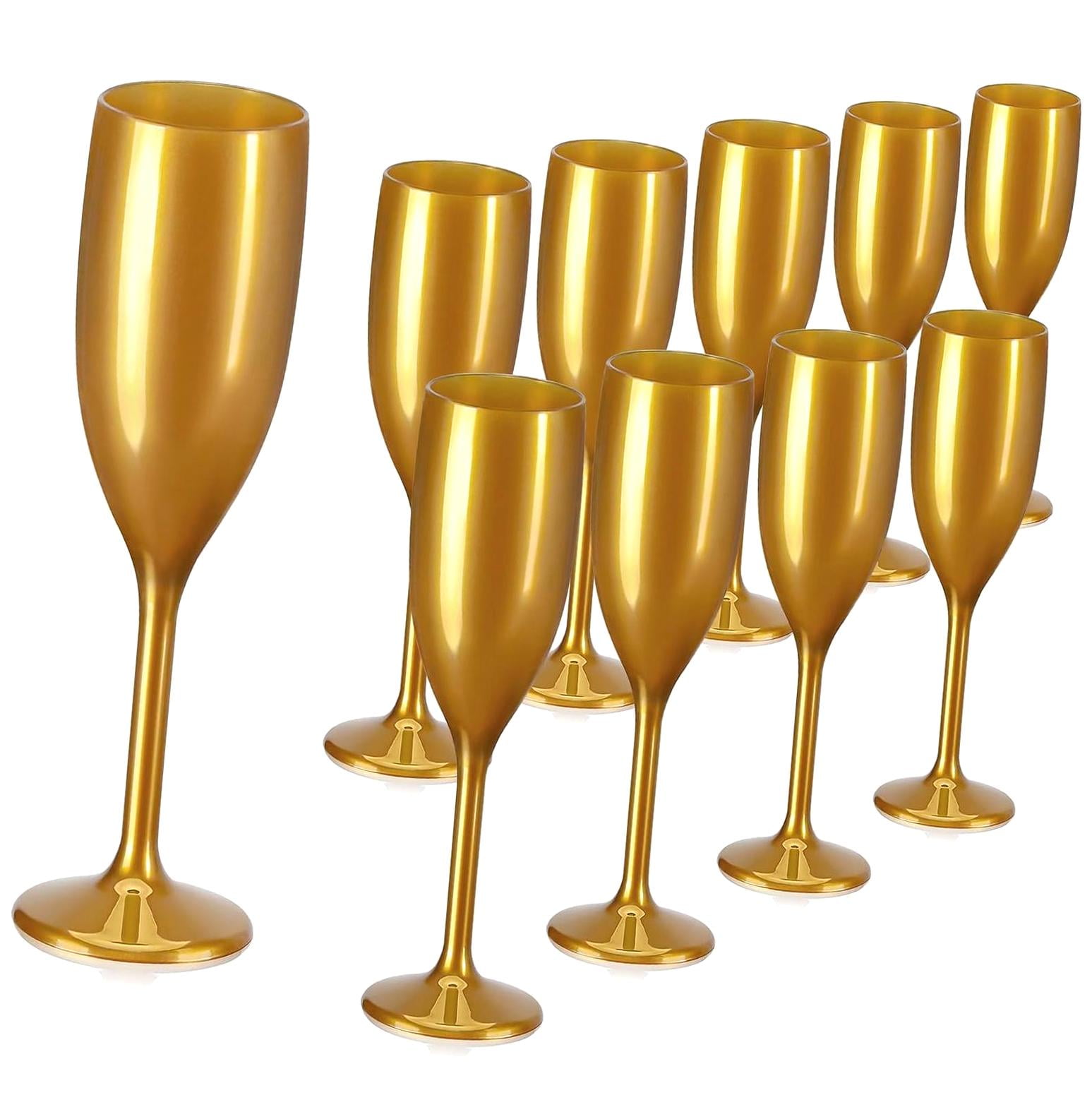 Highcool Acrylic Flutes Toasting Glasses Unbreakable Mimosa Glasses ...
