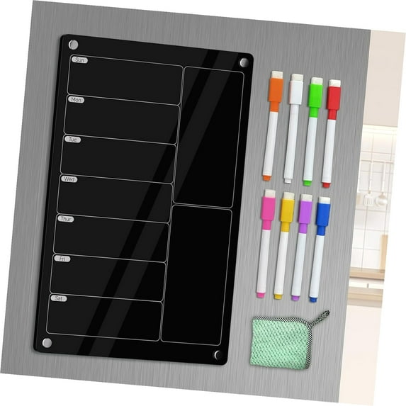 Highcool Acrylic Meal Planner Menu for Kitchen Refrigerator, Weekly ...