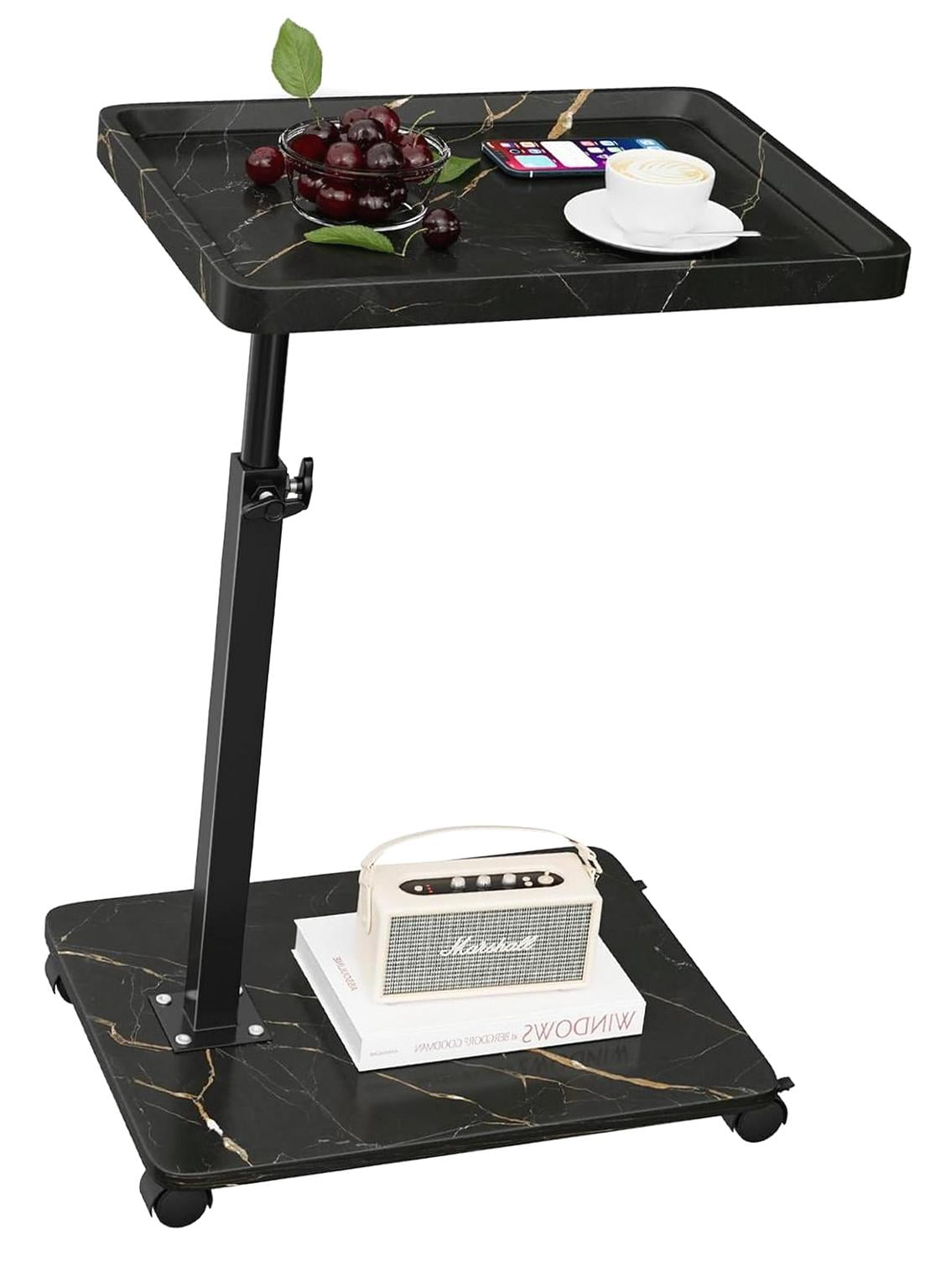 Highcool Adjustable Height C Table, 360° Swivel TV Tray for Compact ...