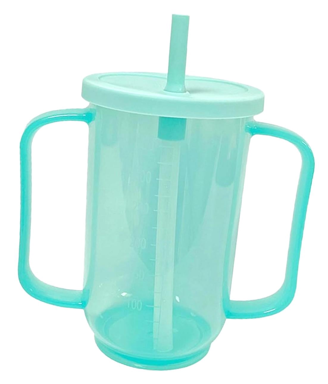 Highcool Adult Sippy Cups for Elderly 12oz Sippy Cup with 2 Handles No ...