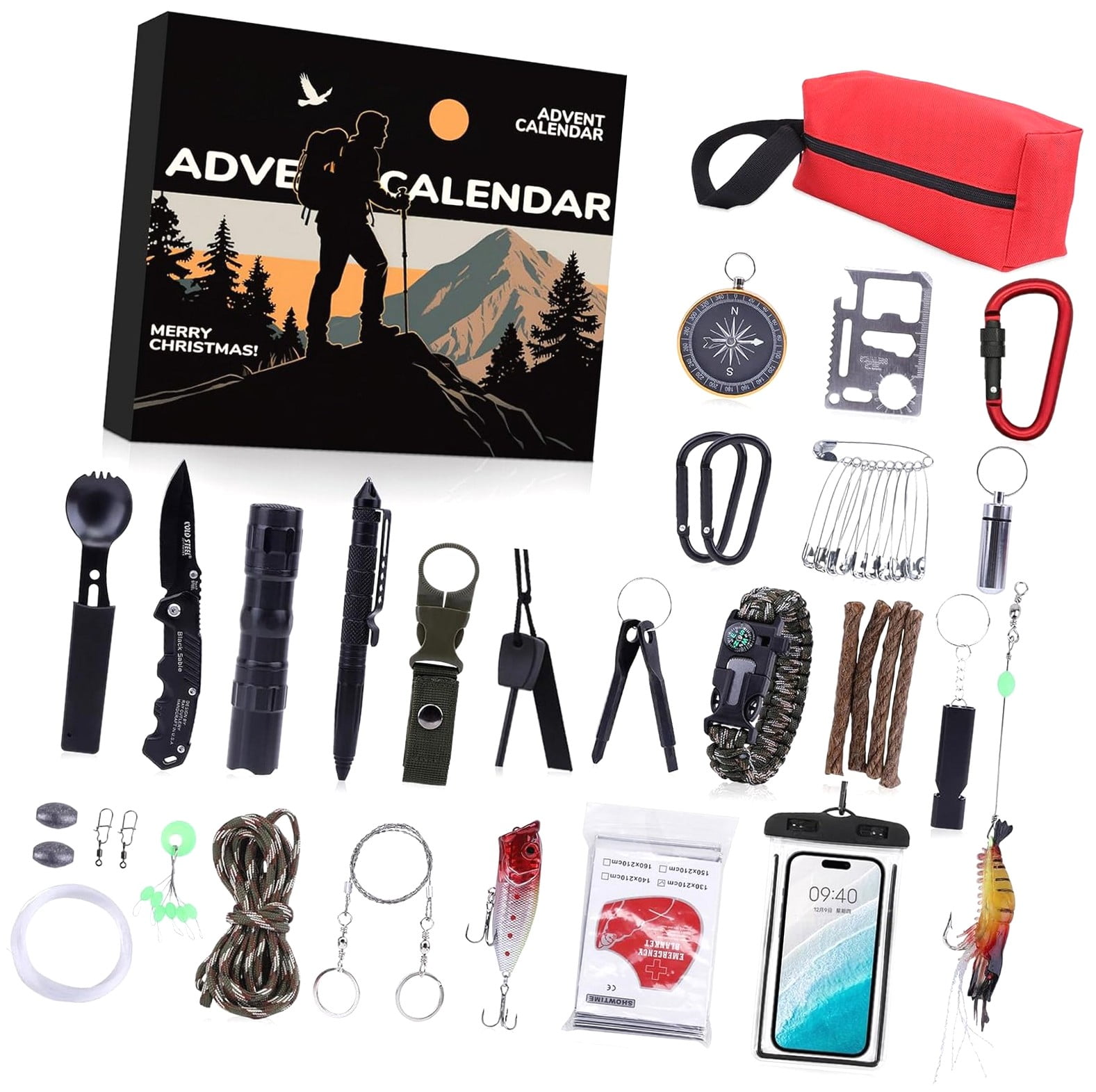 Highcool Advent Calendar for 24 Days Countdown with Essential Gear ...