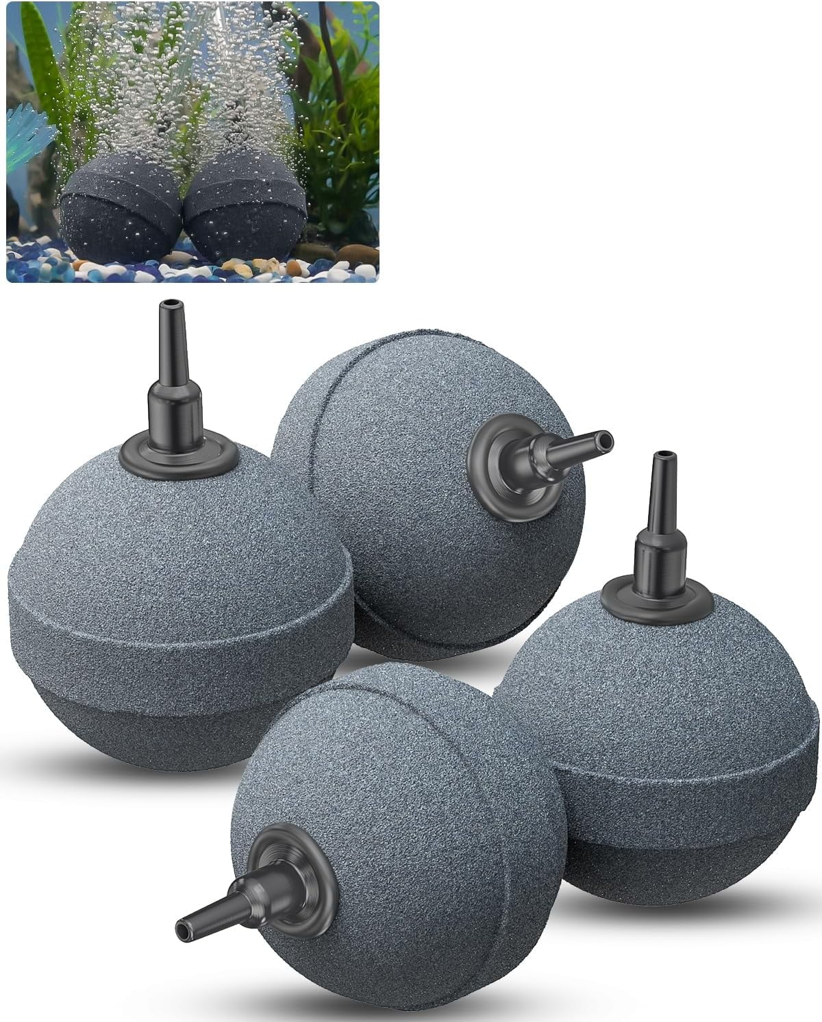 Highcool Air Stone 2 Inch, Aquarium Air Stone Ball Bubbler Airstone ...