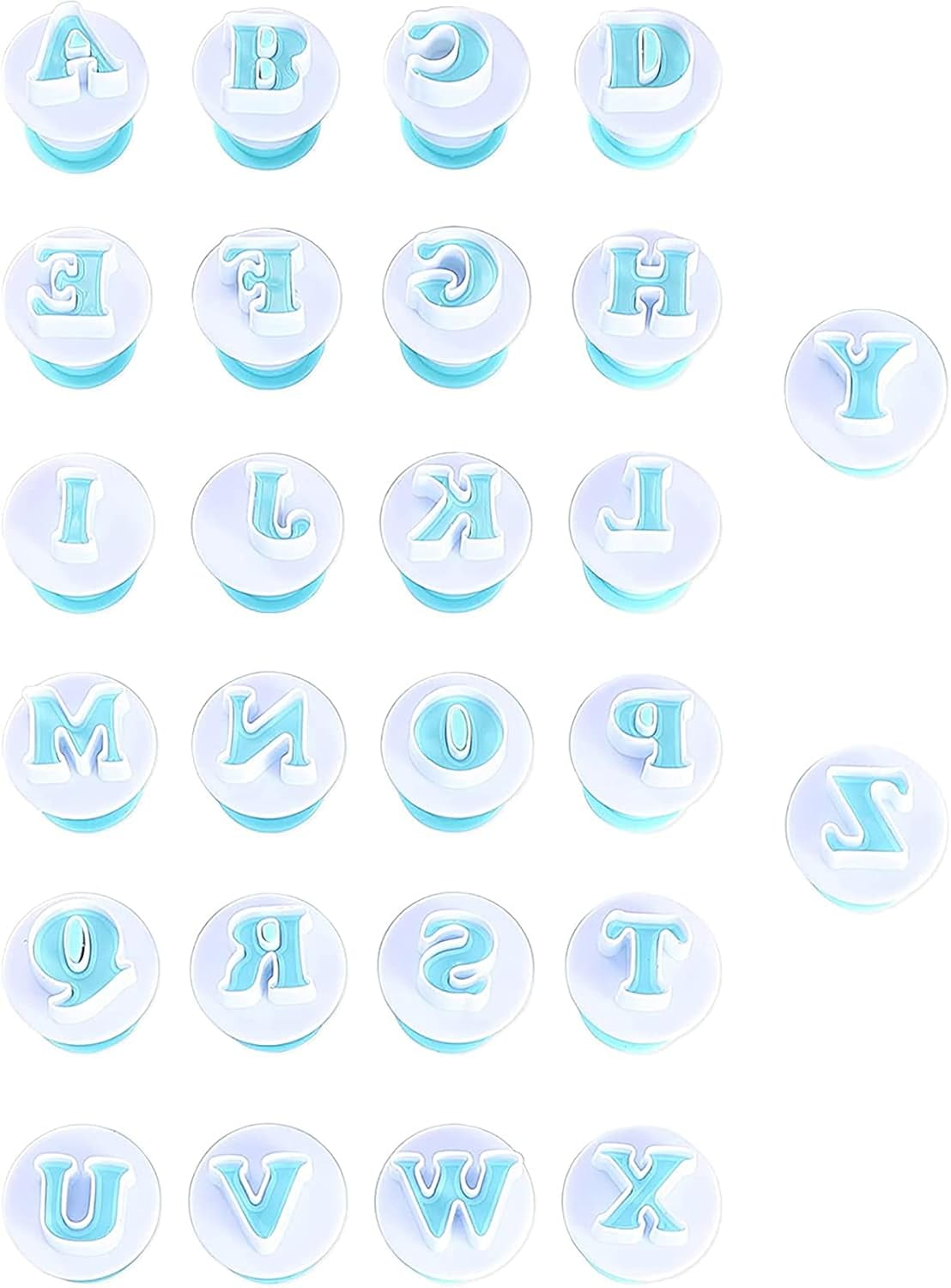 Highcool Alphabet Letters Molds, 26Pcs Plunger , Ur-Case Fondant Letter ...