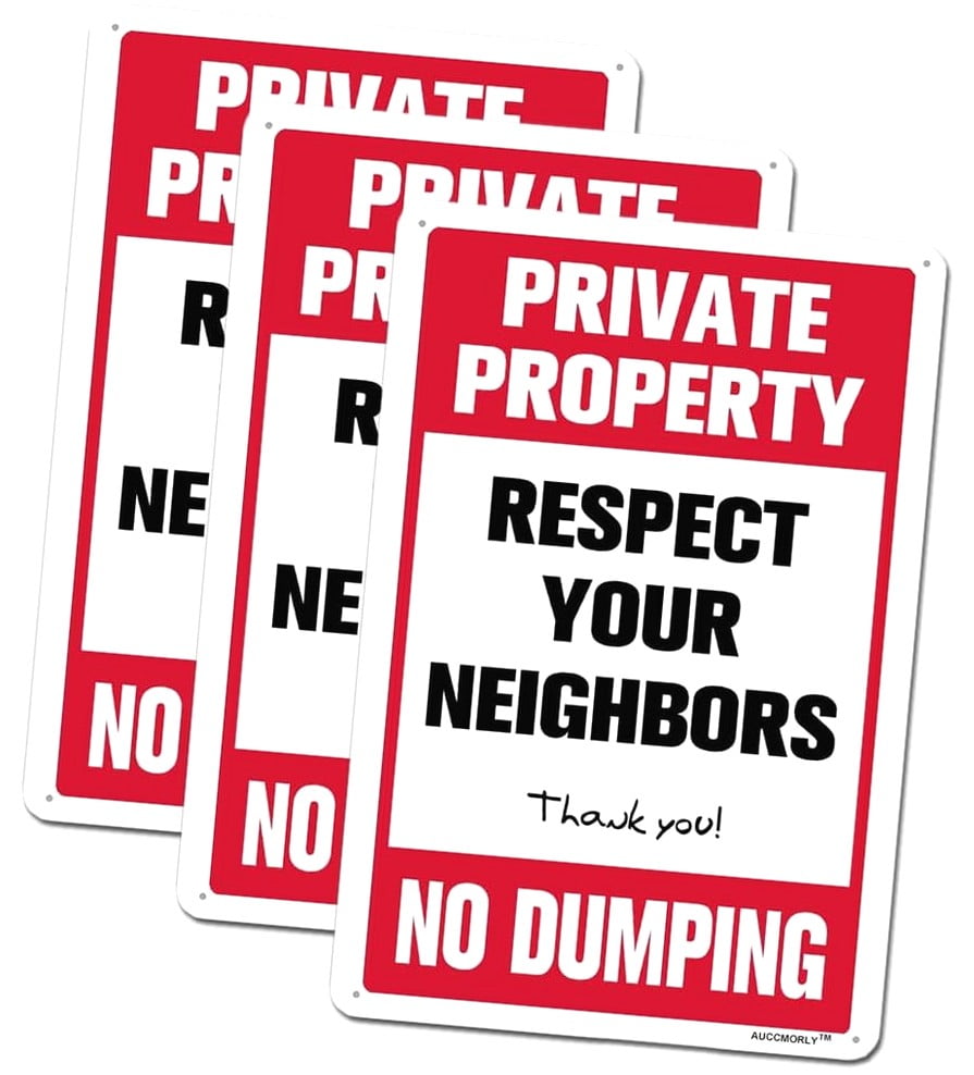 Highcool Aluminum Sign, Private Property Respect Your Neighbors, No ...