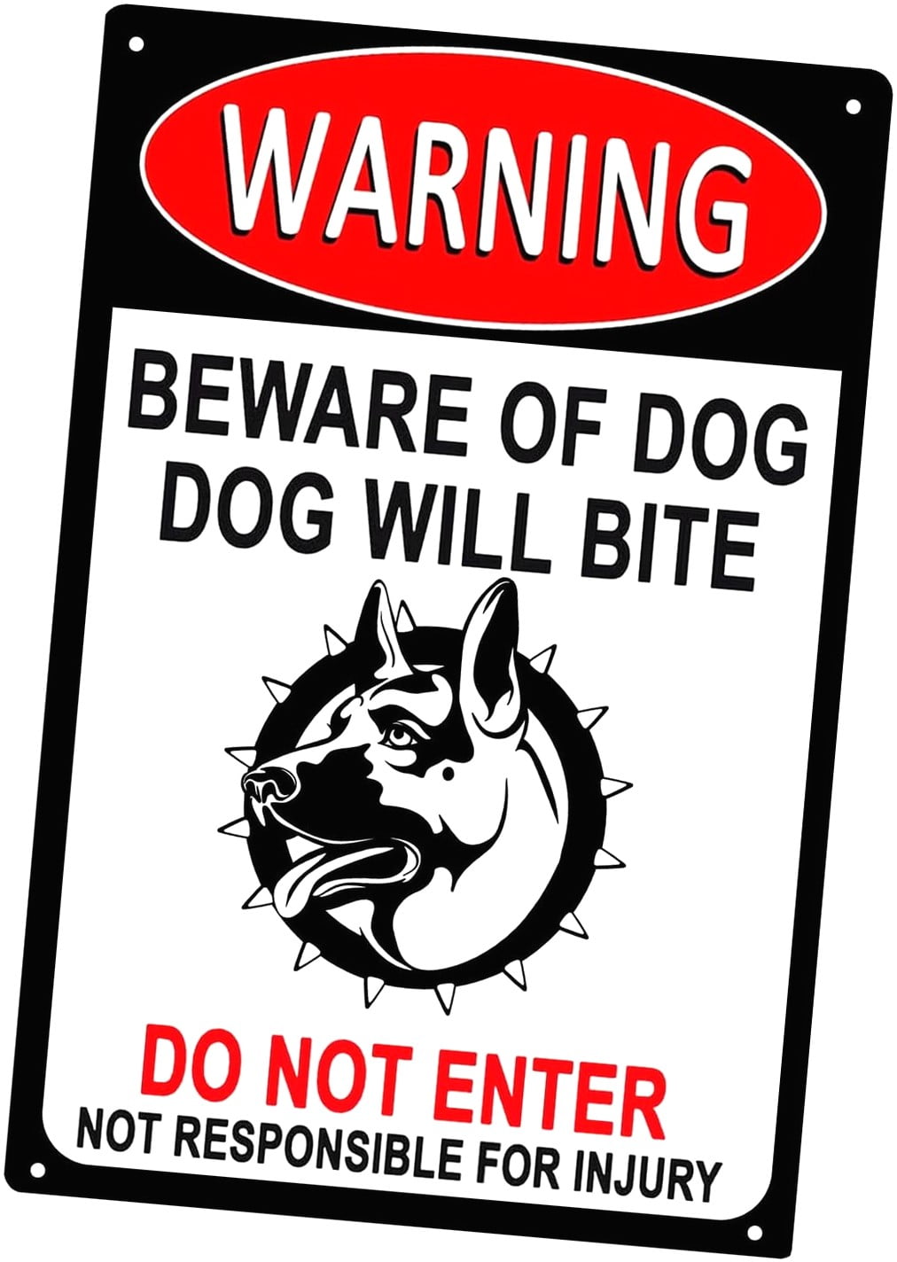 Highcool Aluminum Signs Beware of Signs Tag Signs Fence Gate Decoration ...