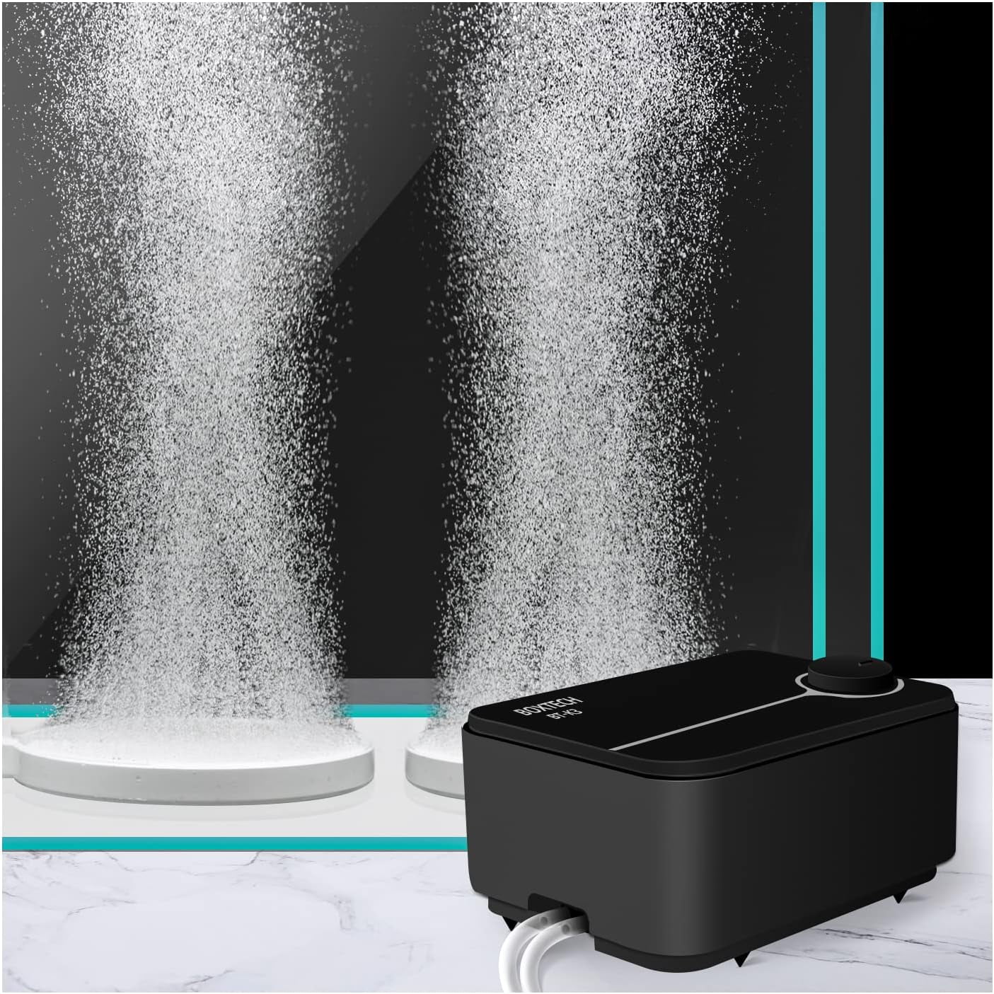 Highcool Aquarium Ultra-Quiet Air Pump - Adjustable sh Tank Aerator ...