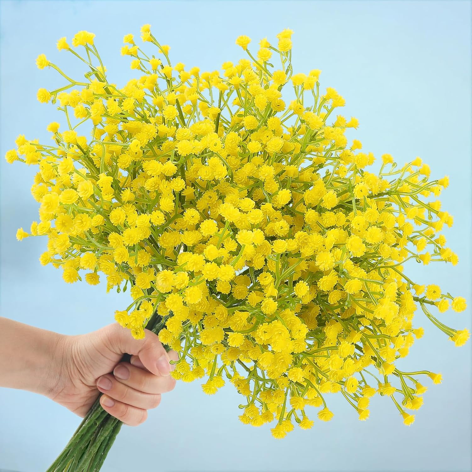 Highcool Babys Breath Arti Bulk, 15Pcs Fake Bouquet Flowers Real Tou ...