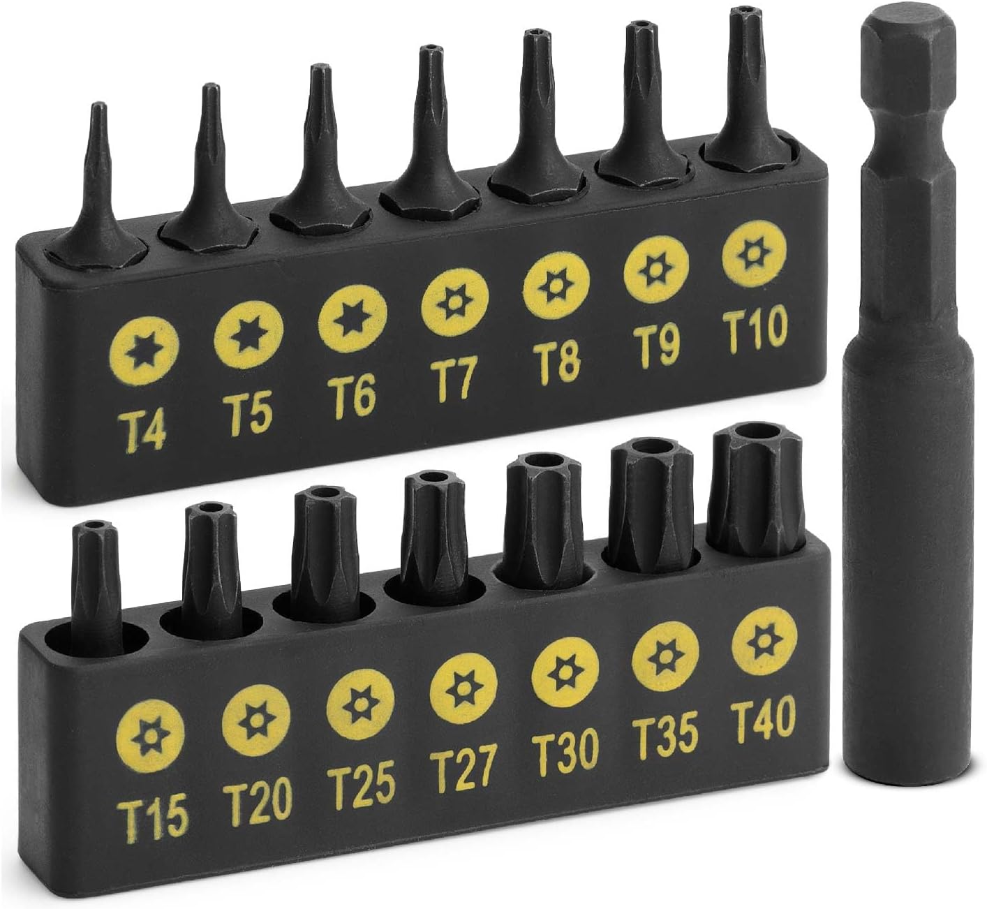Highcool Bates Torx Bit Set, 15 Pieces T4-T40, Tamper of Security Star ...