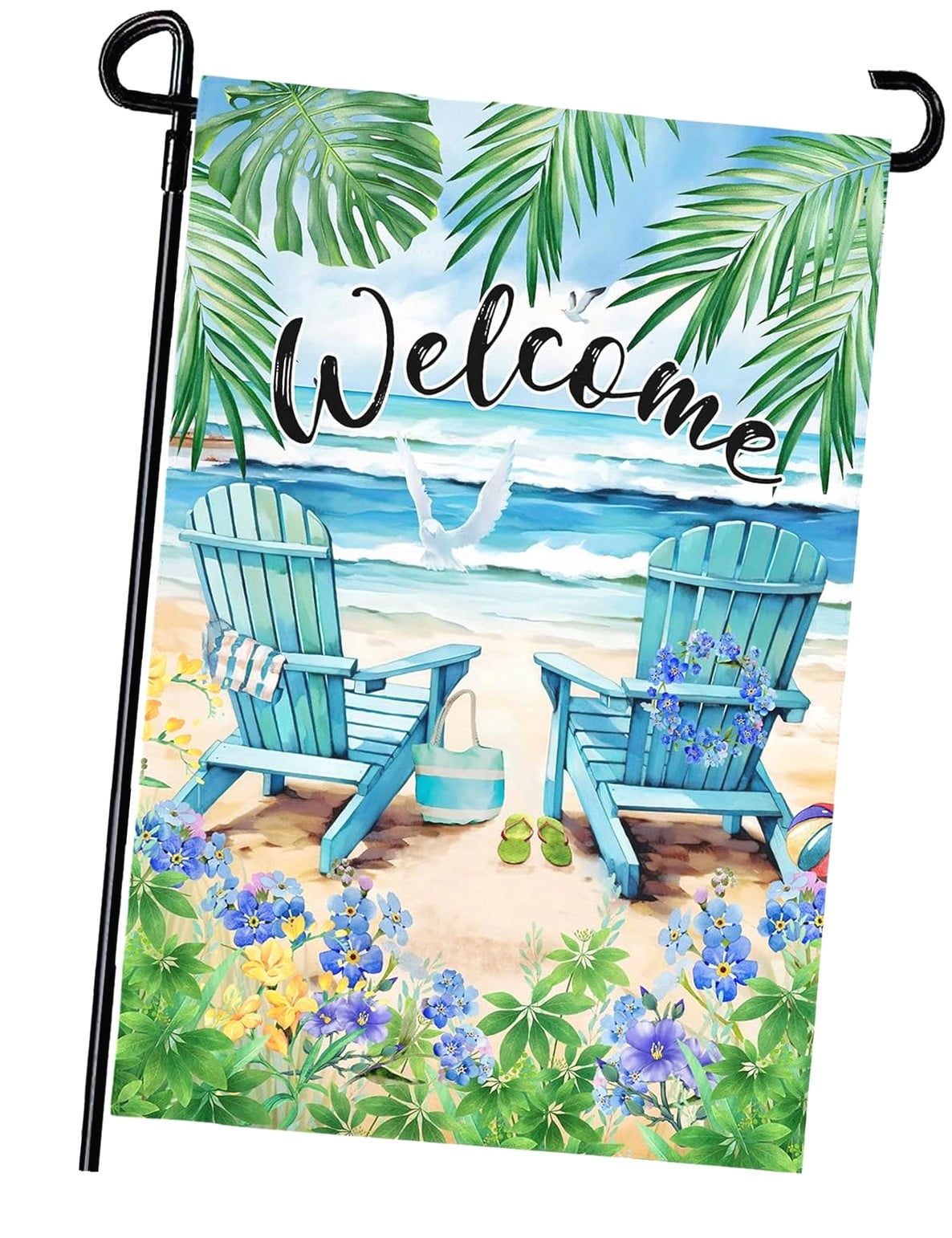 Highcool Beach Nautical Tree Flags Double Sided 12 18 Coastal Yard ...