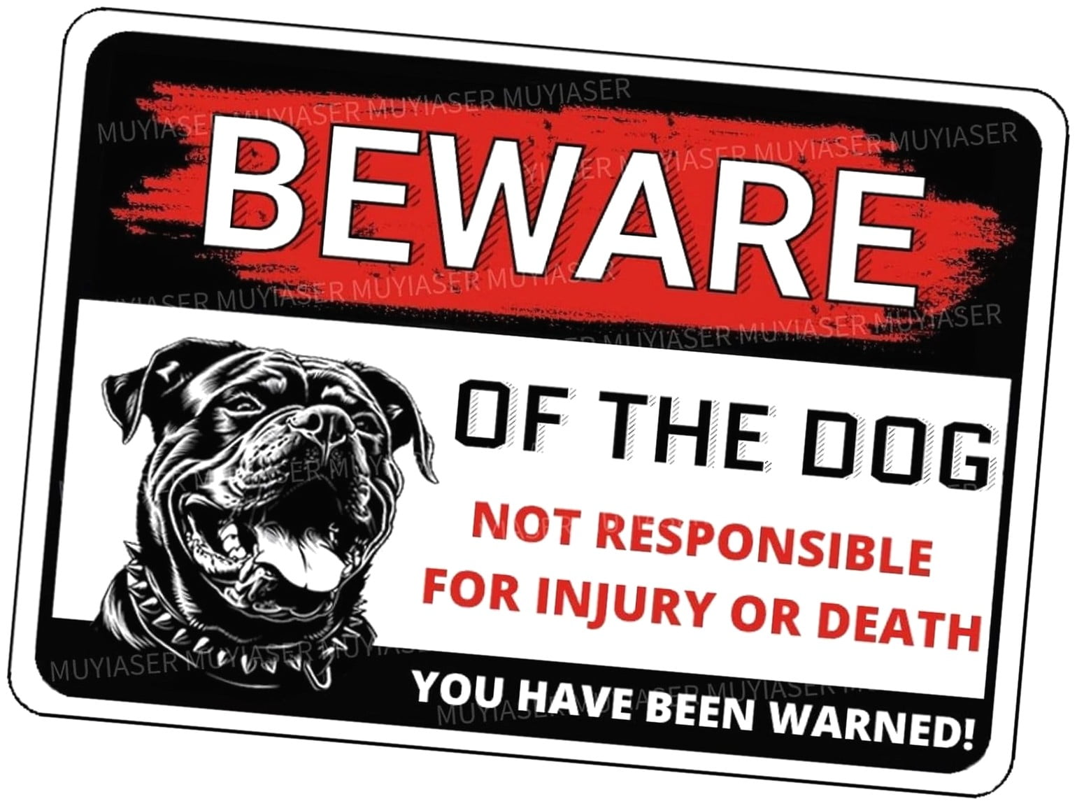 Highcool Beware Of The Rottweiler You Have Been Warned Aluminum Metal ...